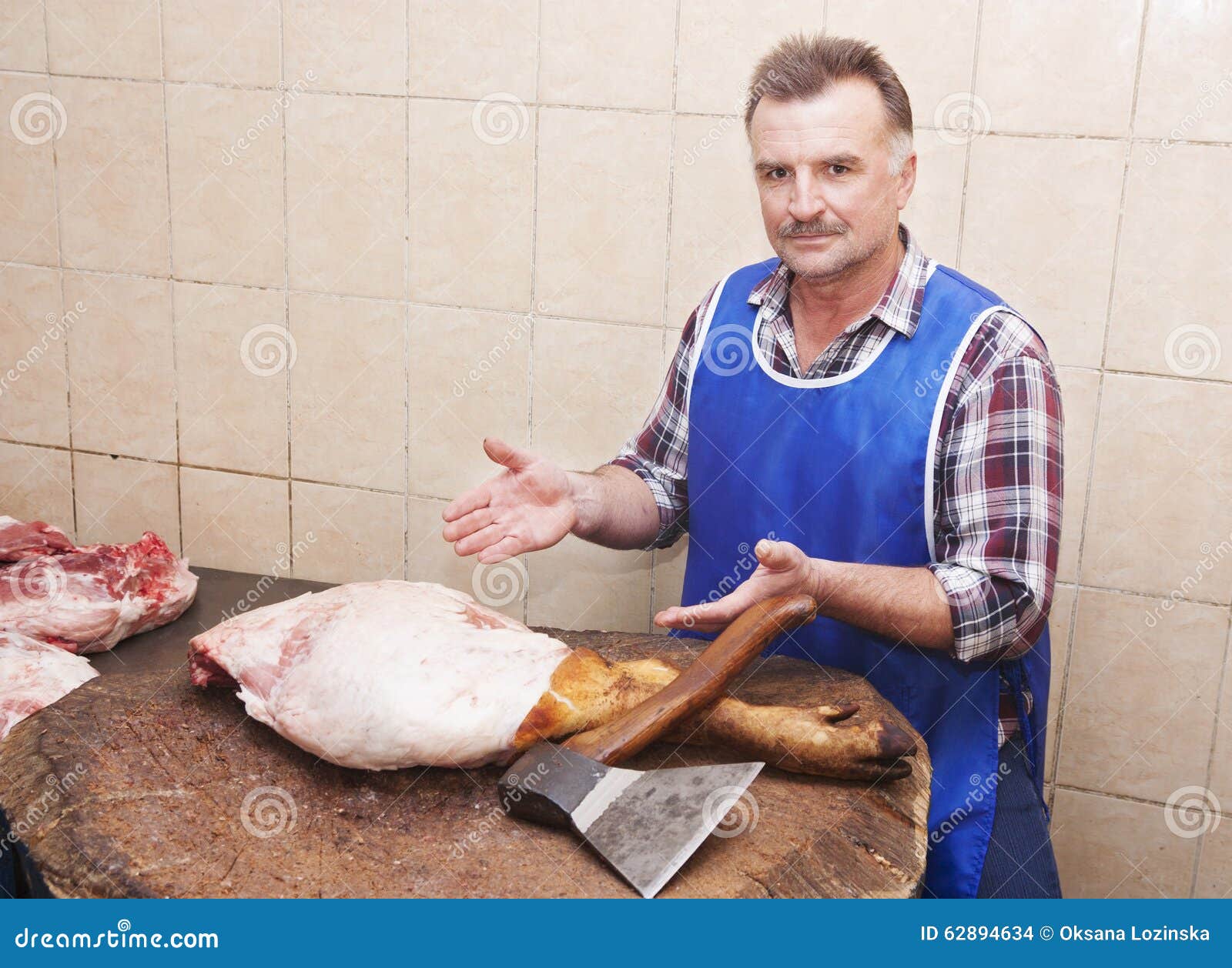 Meat and butcher stock photo. Image of business, hall - 62894634