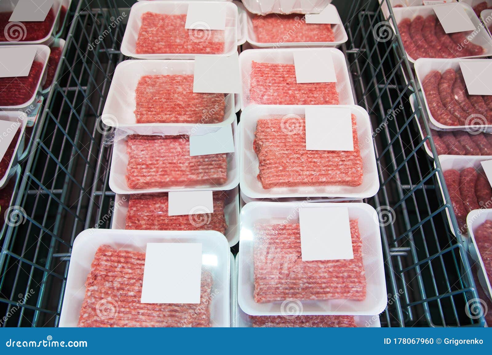 Meat at a butcher shop stock photo. Image of selection - 178067960