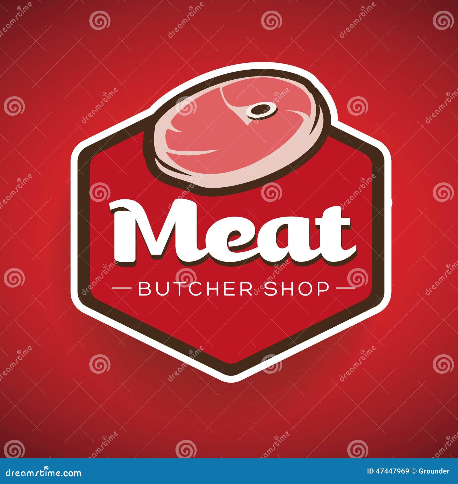 Meat Butcher Shop Hand Drawn Sketch Vector Vintage Illustration ...