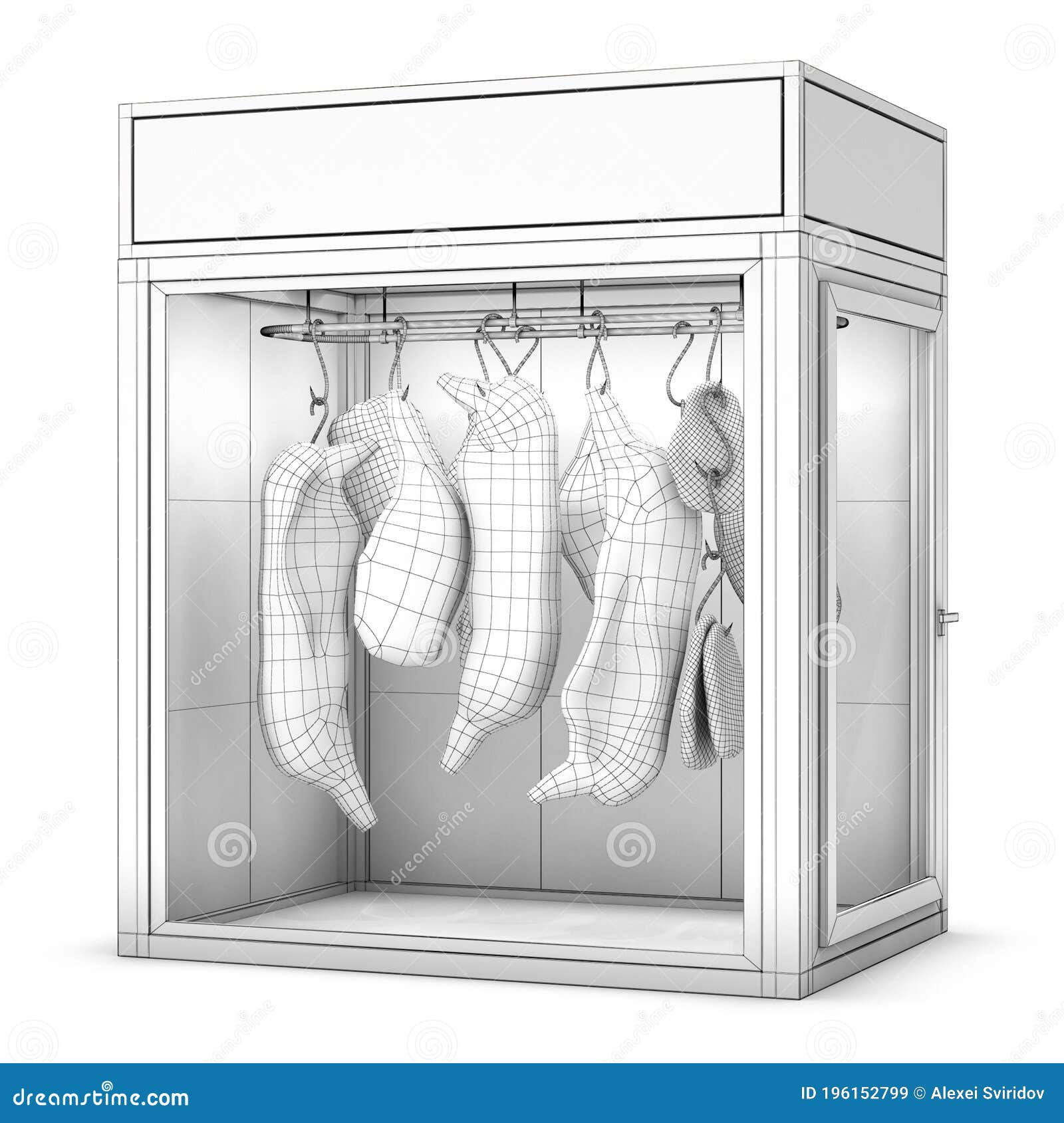 Meat Chamber stock illustration. Illustration of beef - 196152799