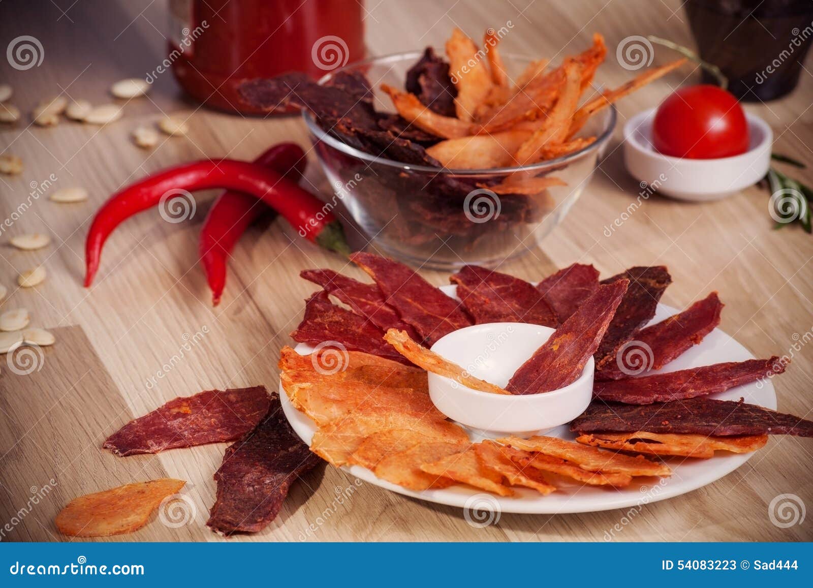 Meat chips stock image. Image of chopped, pork, delicacy - 54083223
