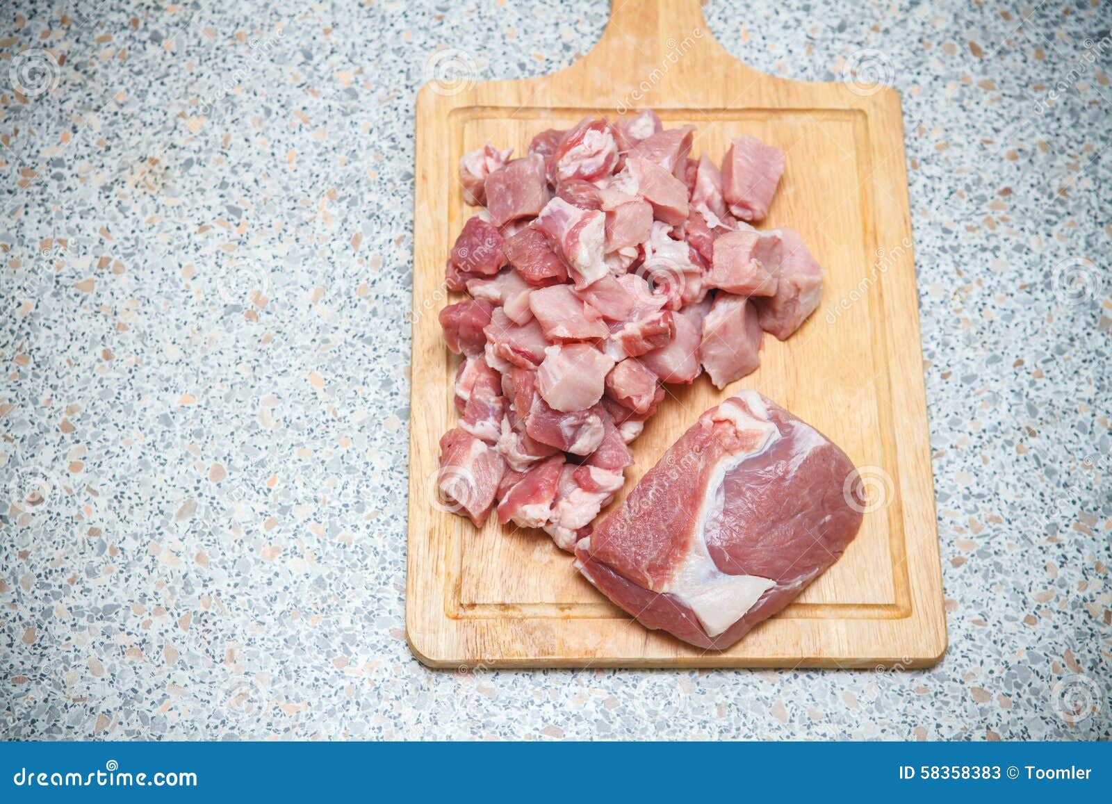 Meat Chopped into Small Pieces Stock Image - Image of shop, dinner ...