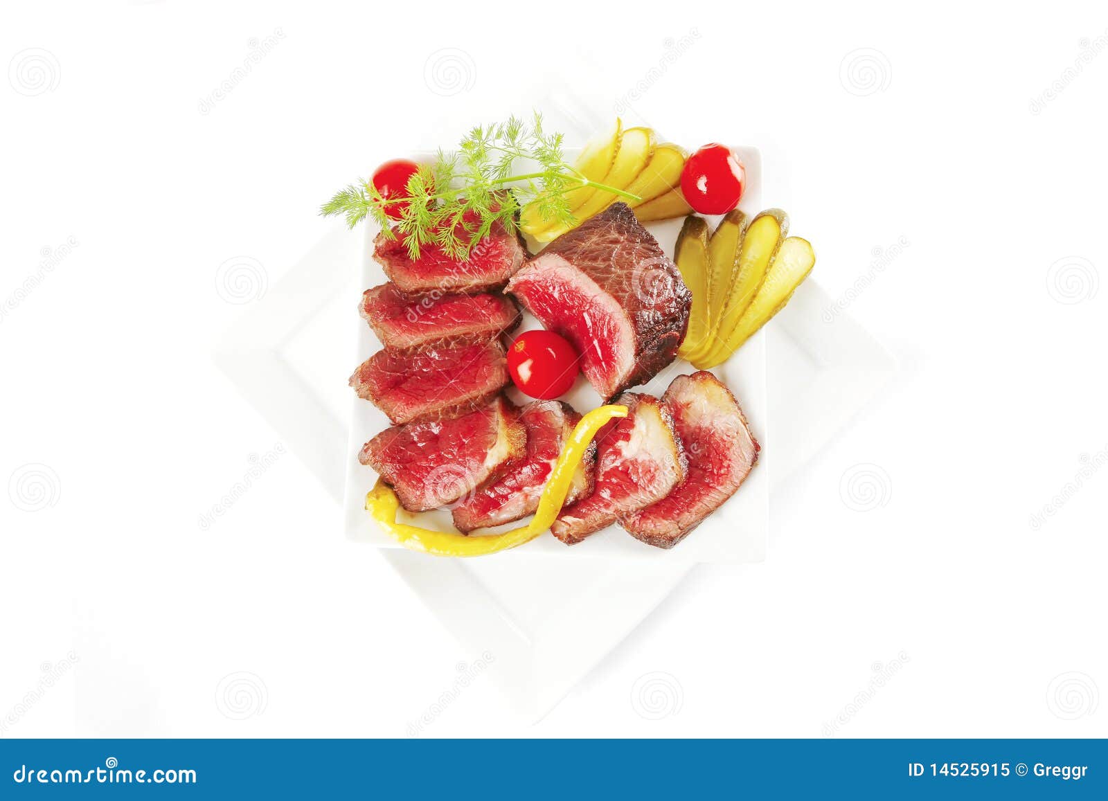 Meat Chunk and Slices on Plates Stock Image - Image of chili, main ...