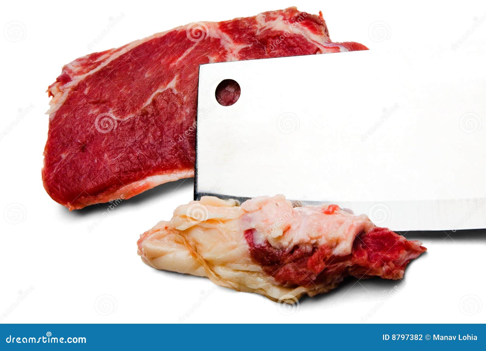 Meat Cleaver Cutting Beef stock photo. Image of organic - 8797382