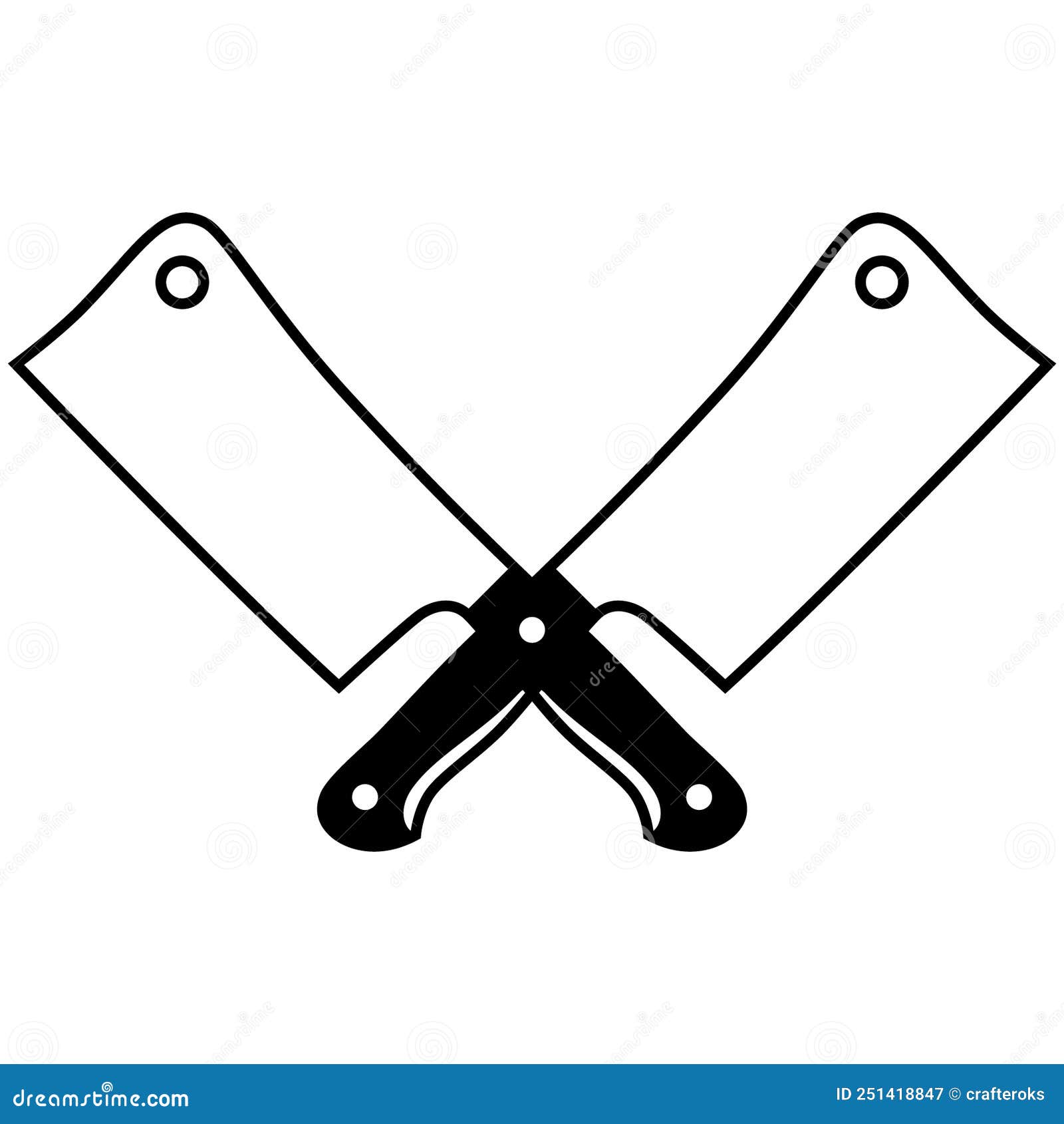 Meat Cleaver EPS Vector File Stock Vector - Illustration of vector ...