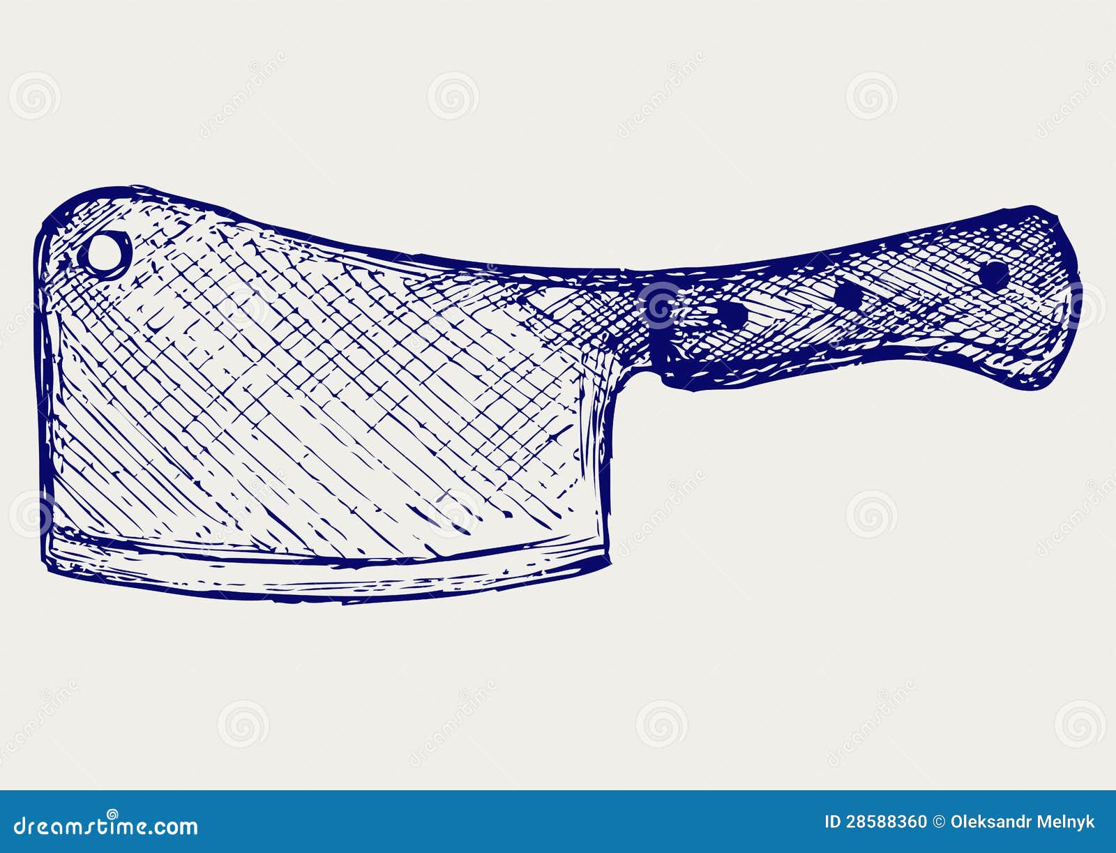 Meat cleaver knife stock vector. Illustration of kitchenware - 28588360
