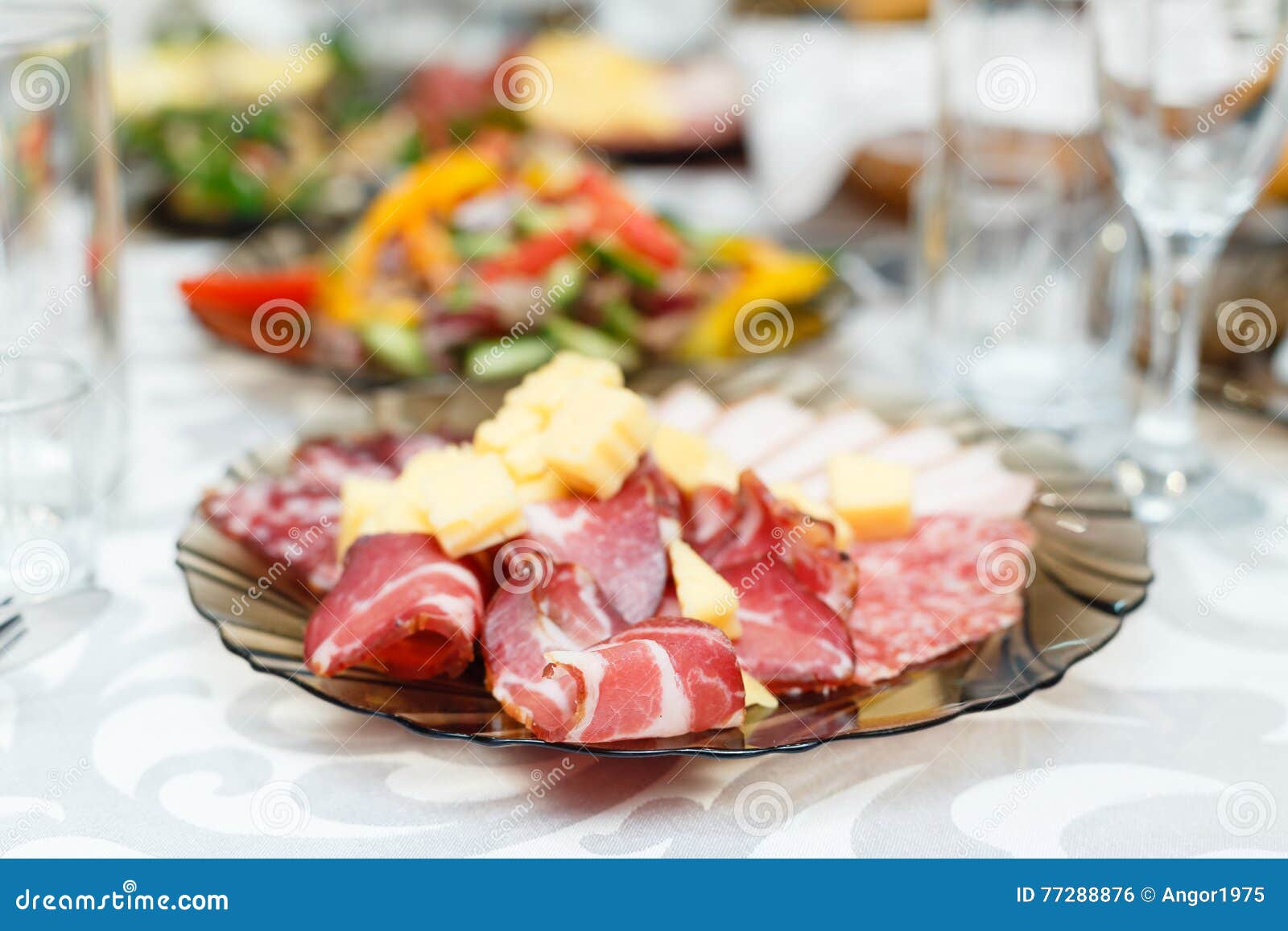 Meat Cold Cuts on a Banquet Table Stock Photo - Image of buffet, cuts ...