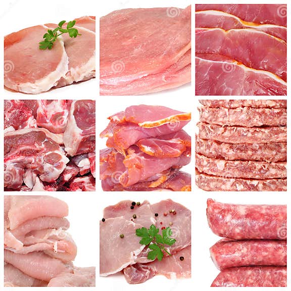 Meat collage stock image. Image of chicken, hamburgers - 17547199
