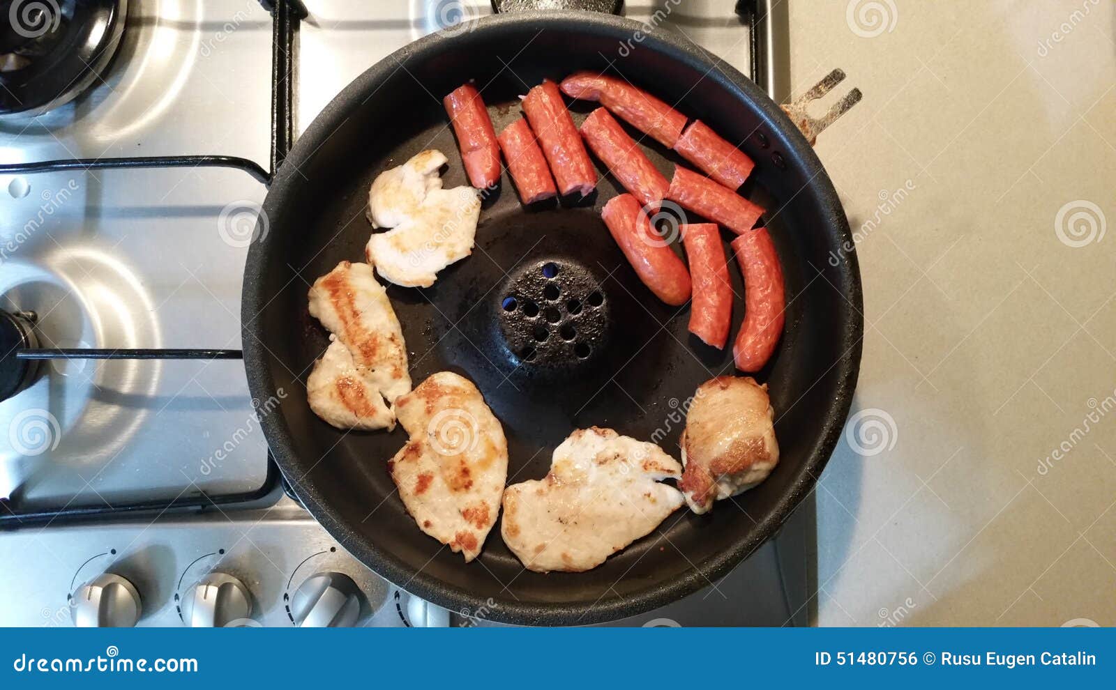 Meat cooked stock photo. Image of cooked, sausage, stove - 51480756