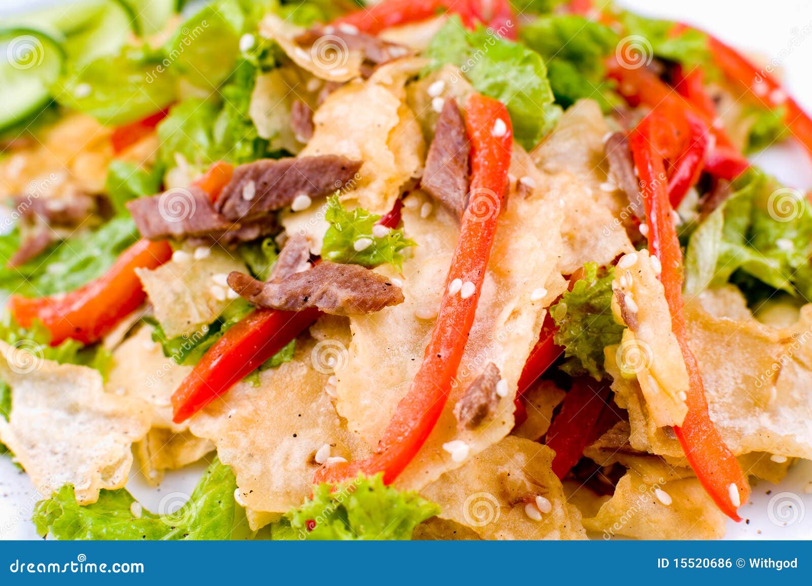 Meat with cookie pieces stock photo. Image of paprika - 15520686