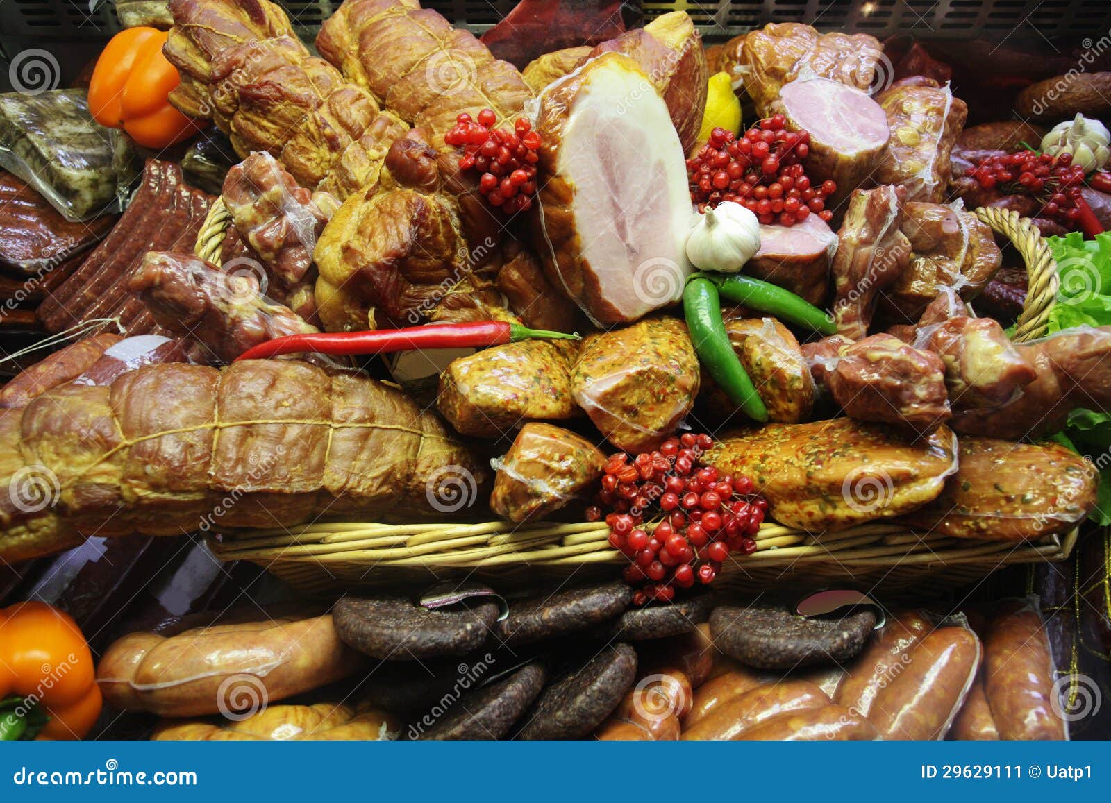 Meat counter stock image. Image of stack, gourmet, meal - 29629111