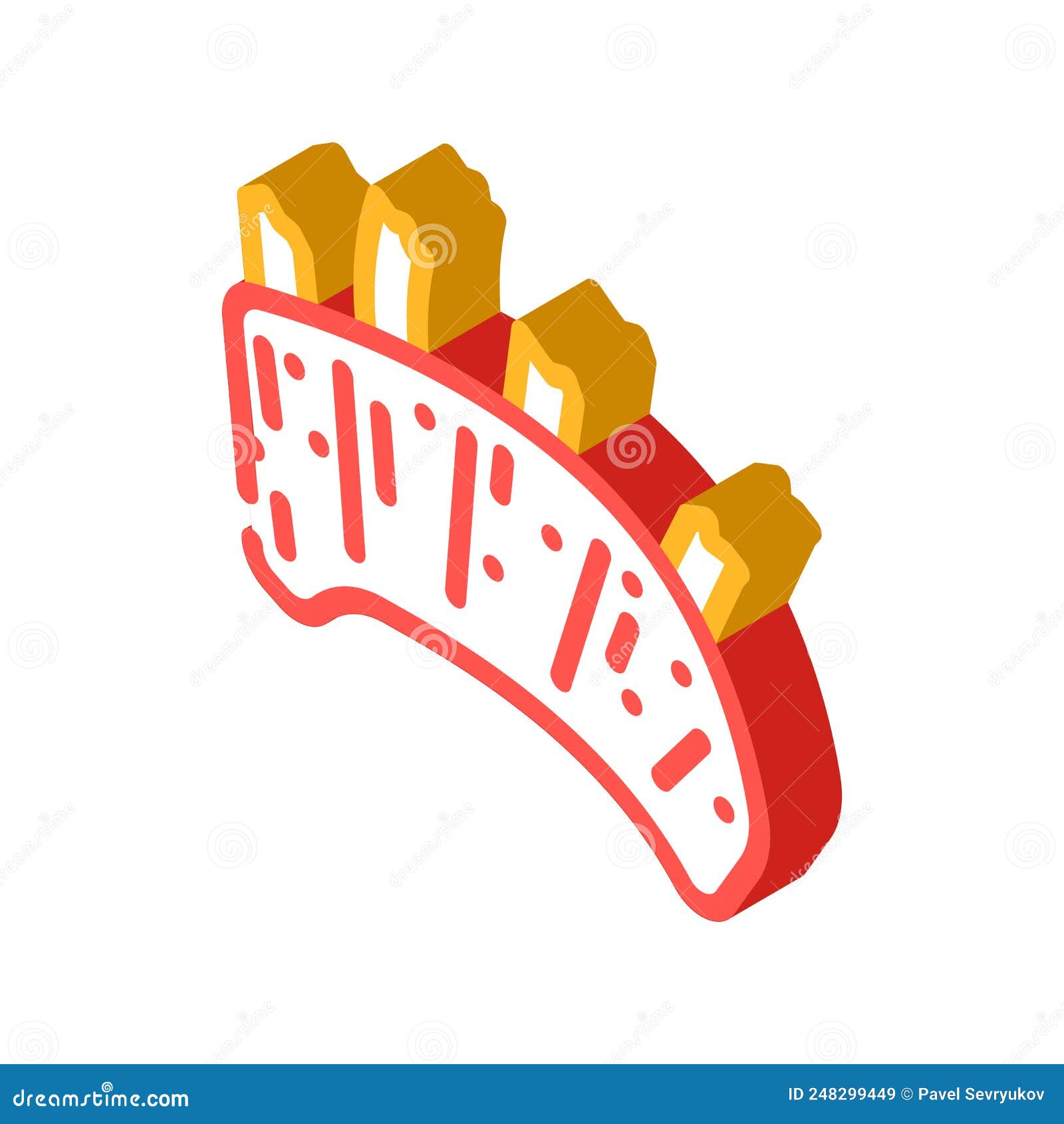 Meat Cube Isometric Icon Vector Illustration Stock Vector ...