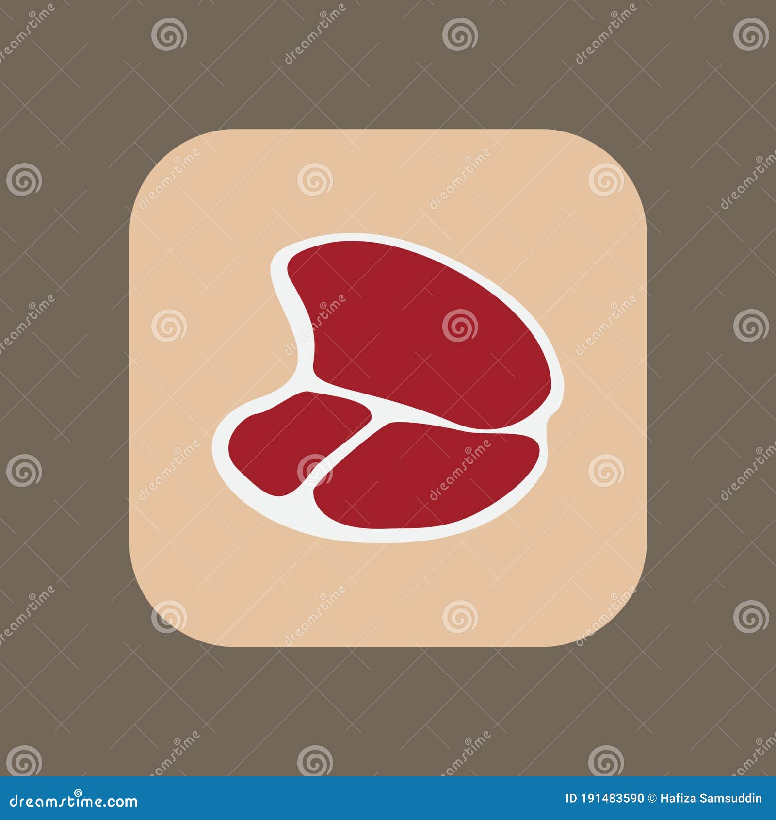 Meat Cut. Vector Illustration Decorative Design Stock Vector ...