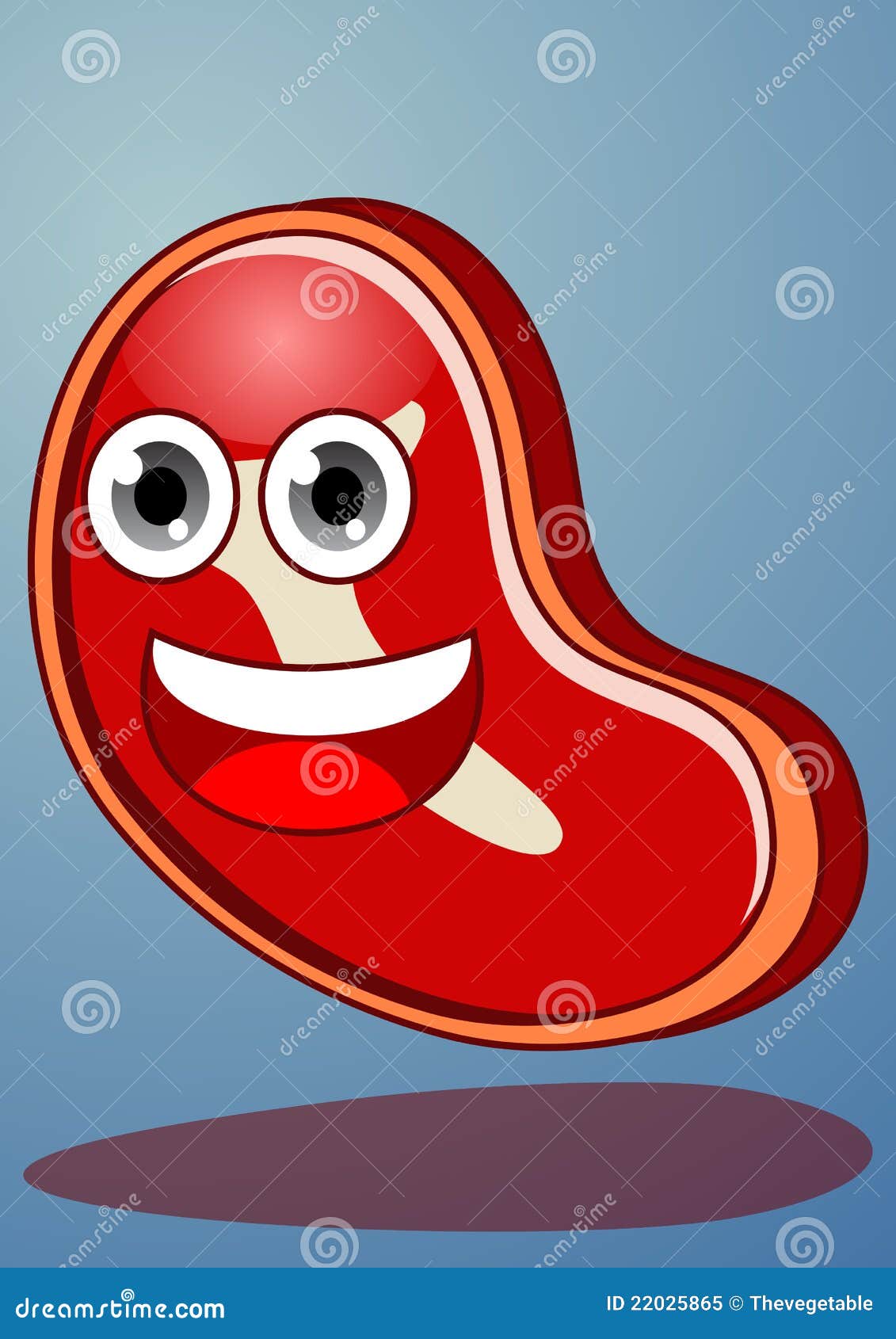 Meat cute stock illustration. Illustration of food, roast - 22025865