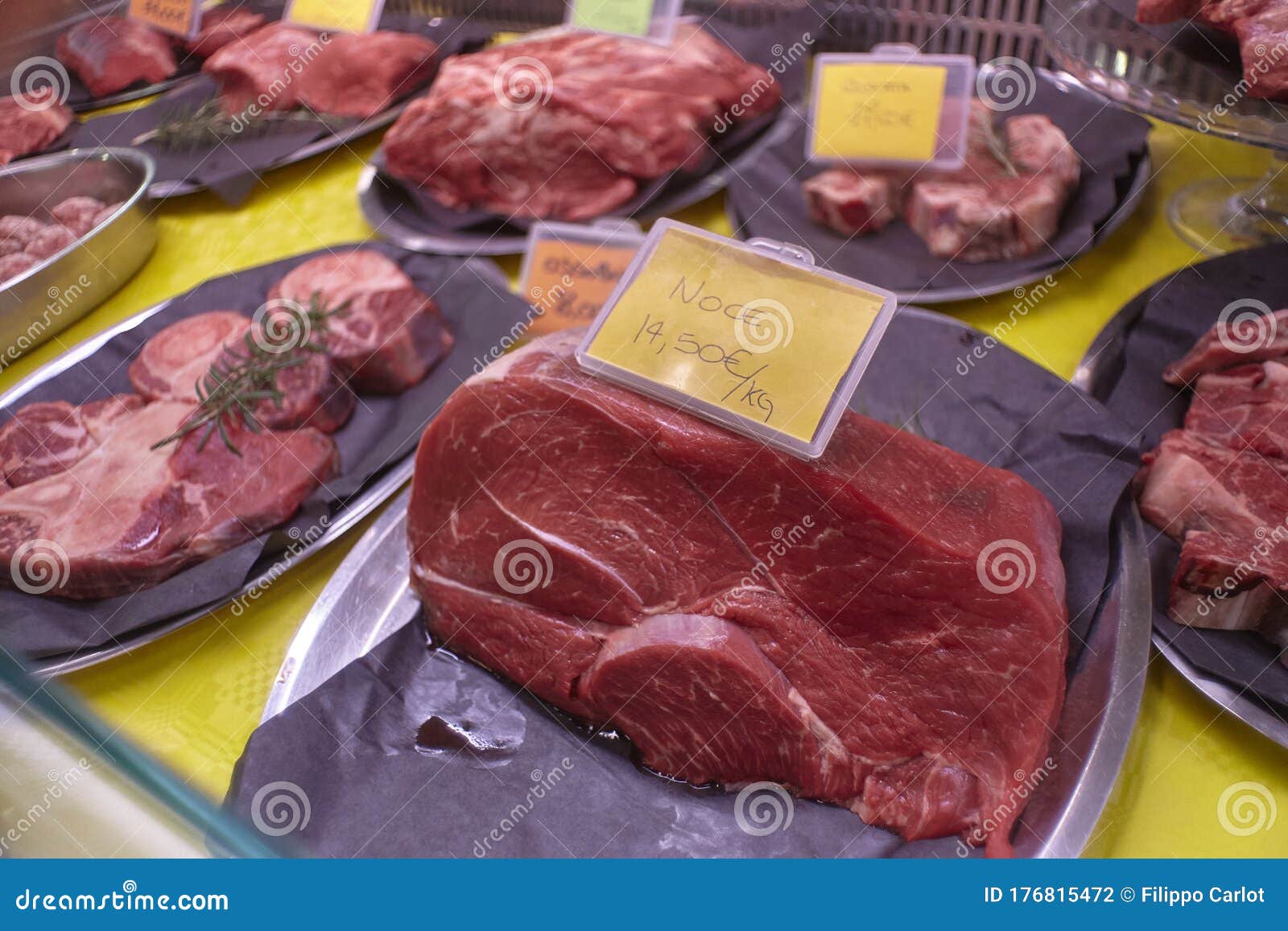Meat Cuts in the Butchery Counter 14 Stock Photo - Image of butchery ...