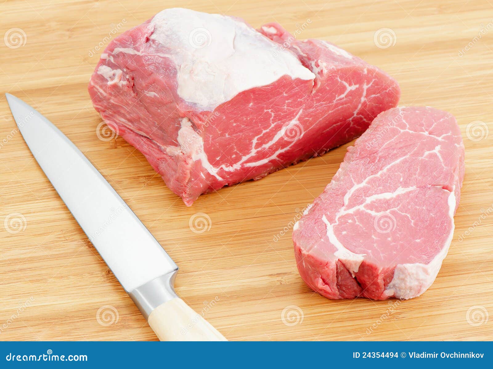 Meat cutting stock photo. Image of fillet, preparation - 24354494