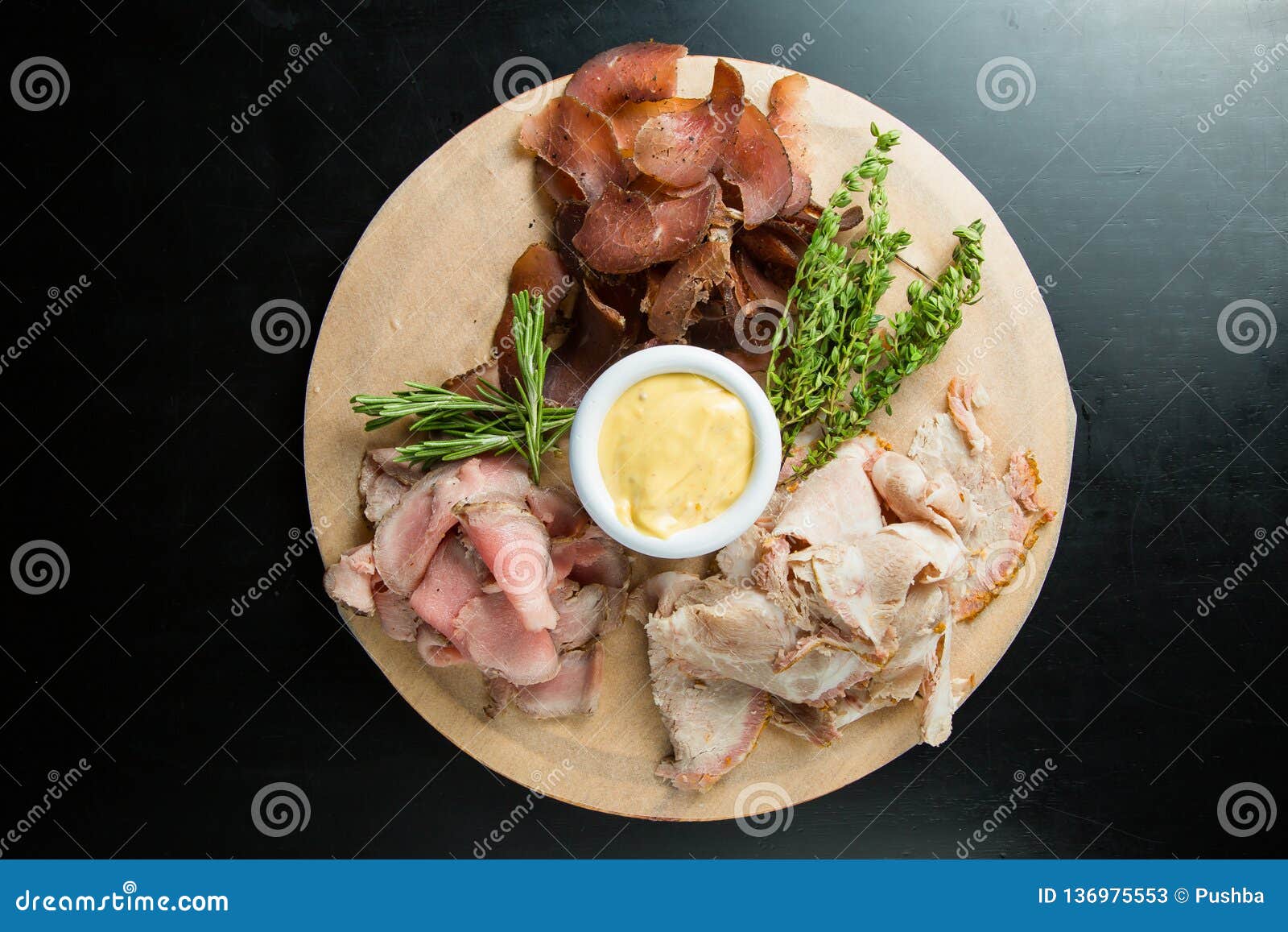 Meat Cutting of Three Types of Meat Stock Image - Image of fresh, full ...