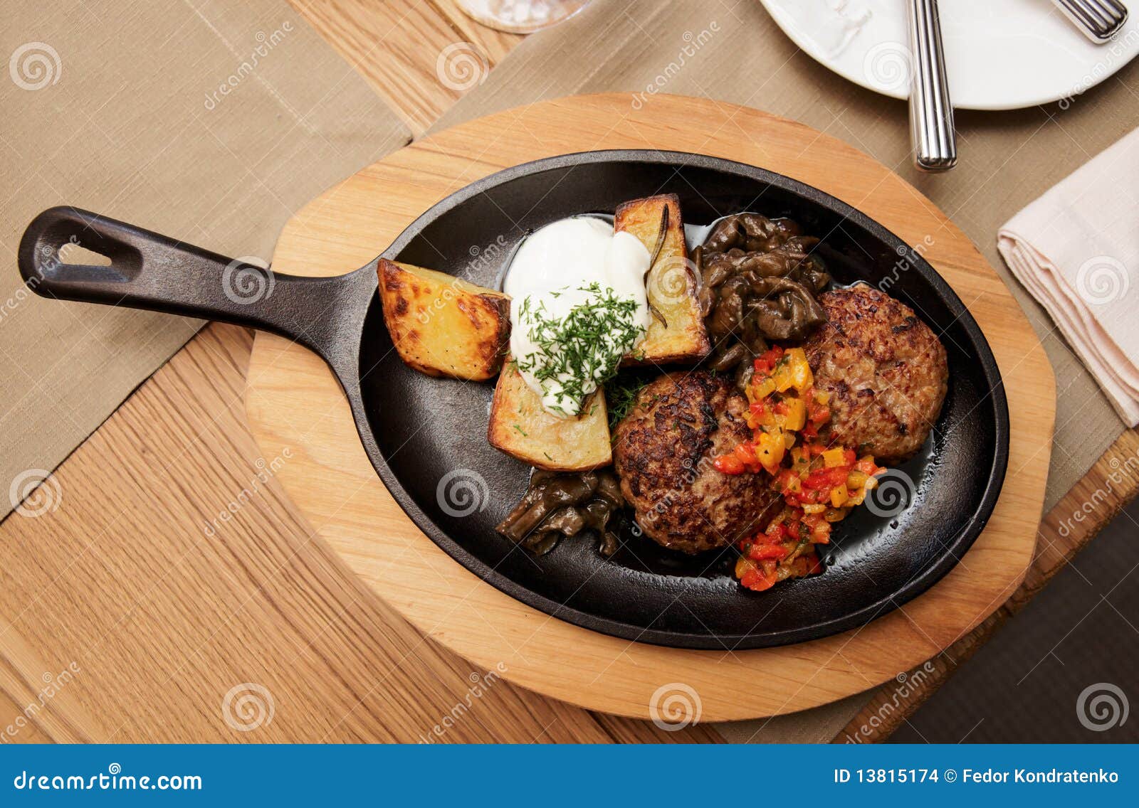 Meat dish stock photo. Image of pork, tasty, unhealthy - 13815174