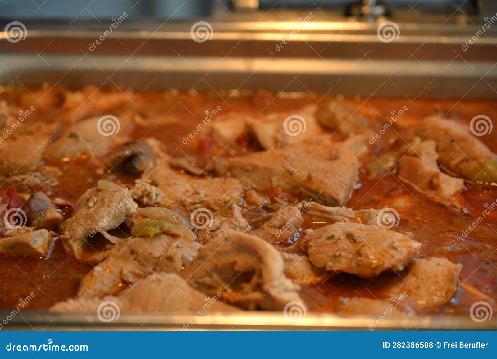 Meat Dish in Sauce, with Small Cut Pieces of Meat Stock Photo - Image ...