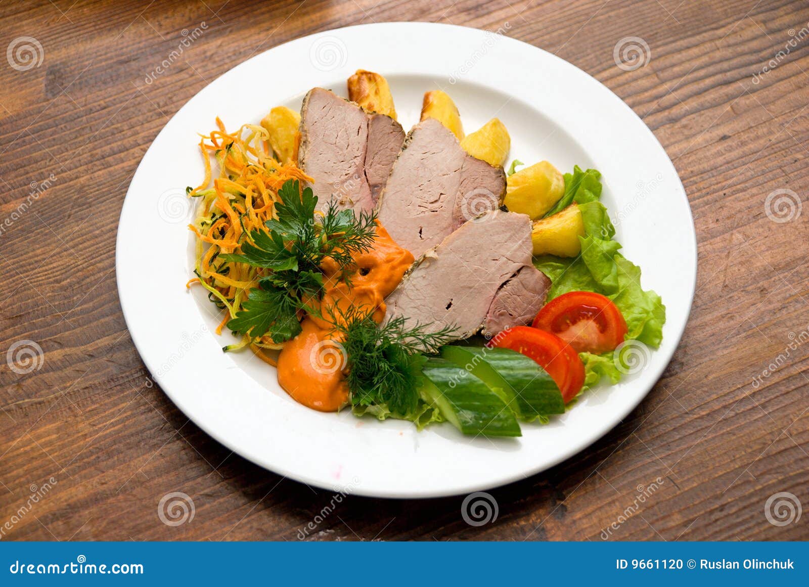 Meat dish with vegetables stock photo. Image of cook, healthy - 9661120