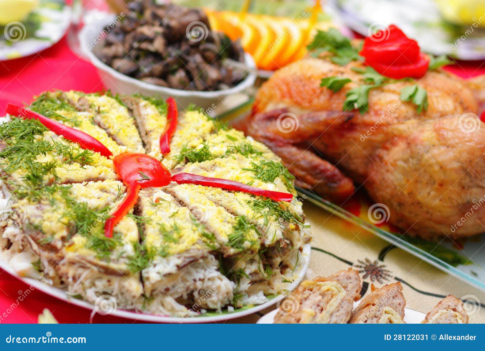 Meat dishes stock image. Image of color, meal, stuffing - 28122031
