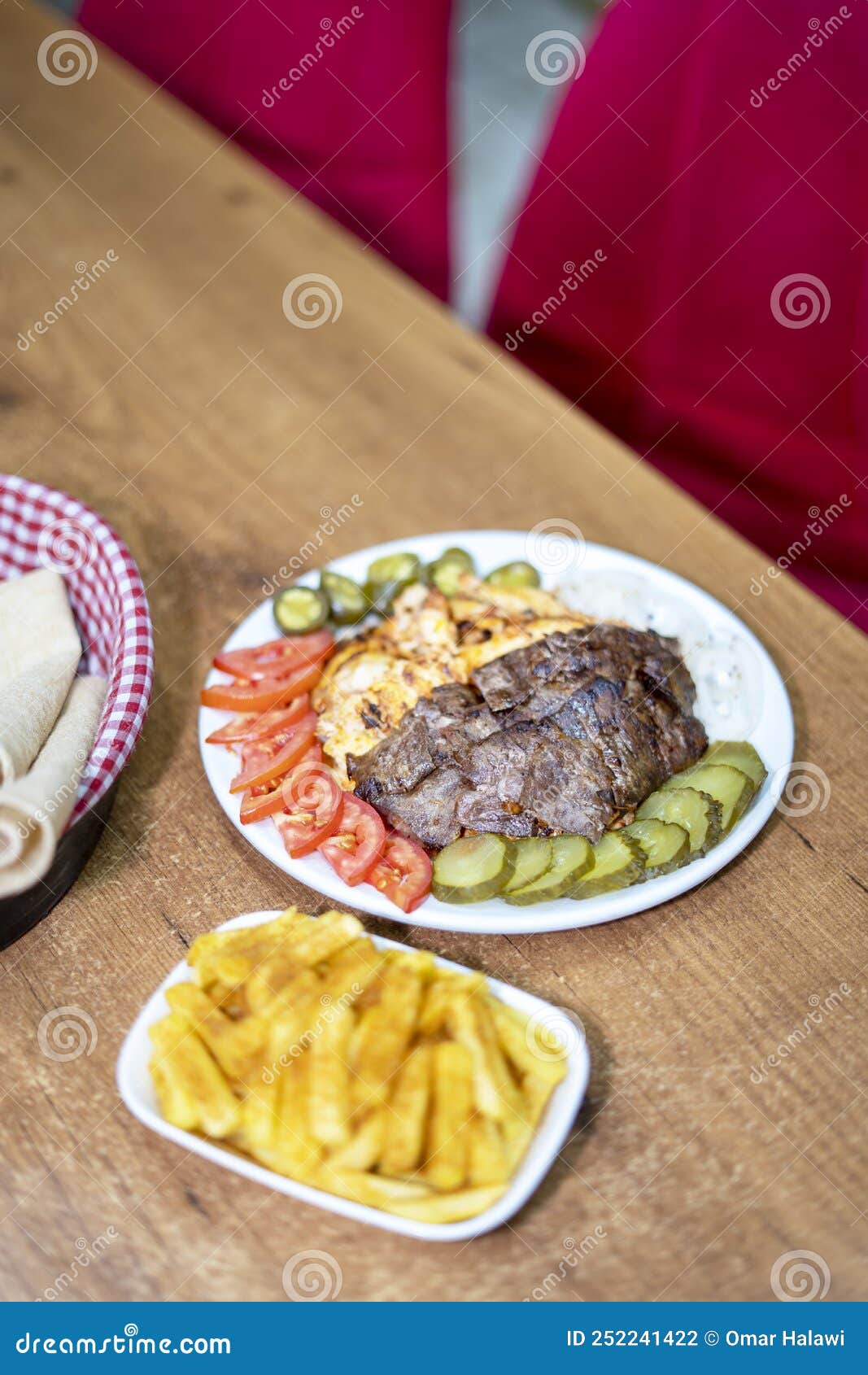 Meat Doner Plate in a Restaurant Stock Photo - Image of grill, lebanon ...
