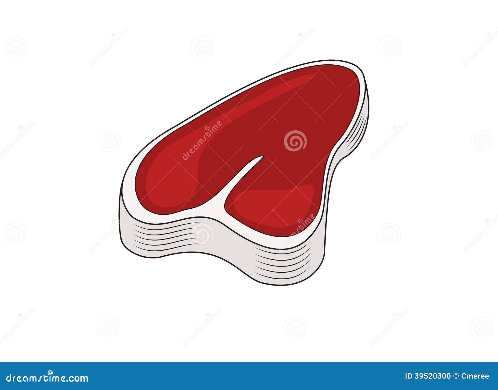 Meat stock vector. Illustration of bite, grill, isolated - 39520300