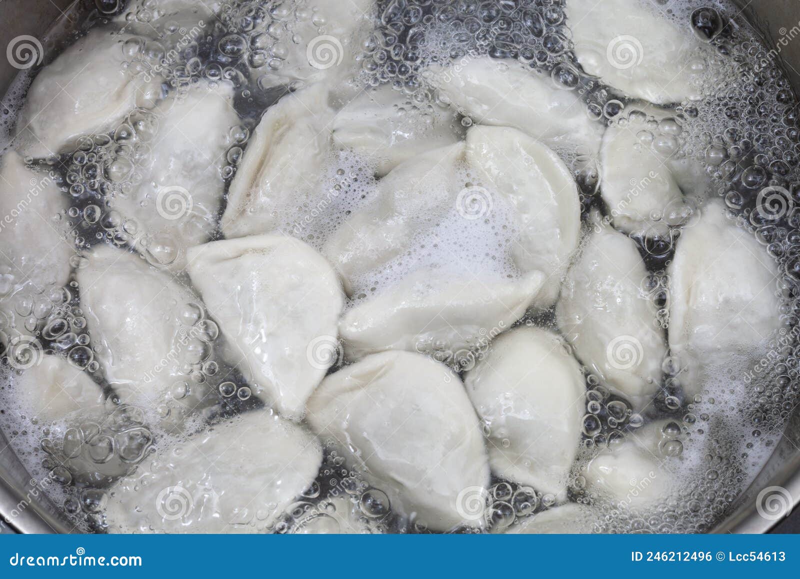 Boiling Dumplings in the Pot Stock Photo - Image of cook, foam: 246212496