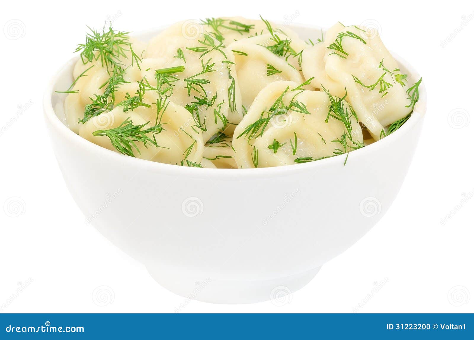 Meat Dumplings in the White Bow Stock Photo - Image of decorated ...