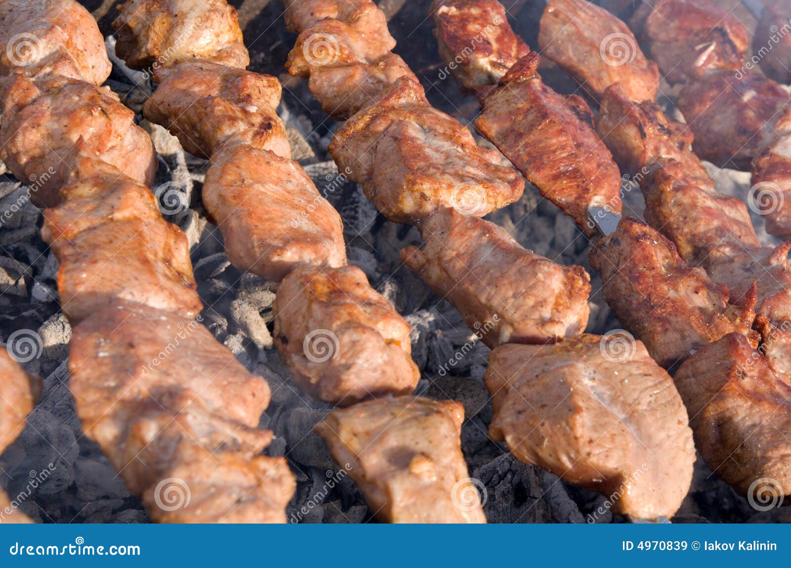 Meat and fire stock image. Image of heat, shashlik, picnic - 4970839