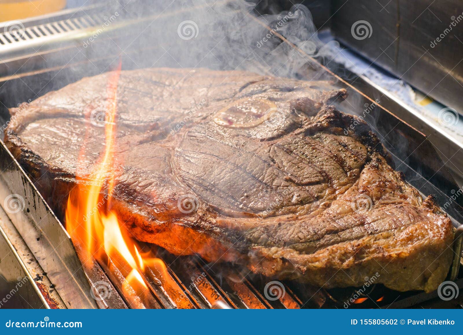 Meat on fire stock photo. Image of barbecue, cook, nutrition - 155805602