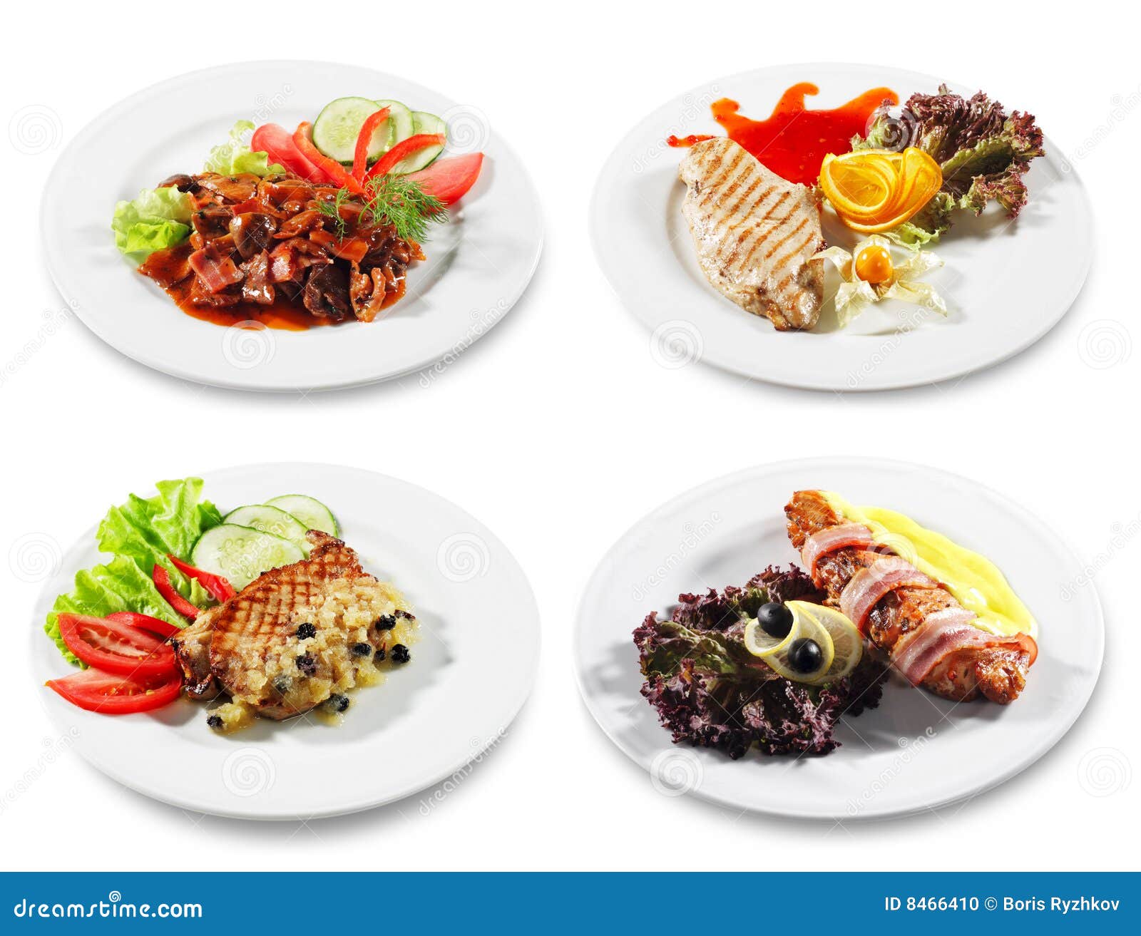 Meat and Fish Plate stock photo. Image of delicious, food - 8466410