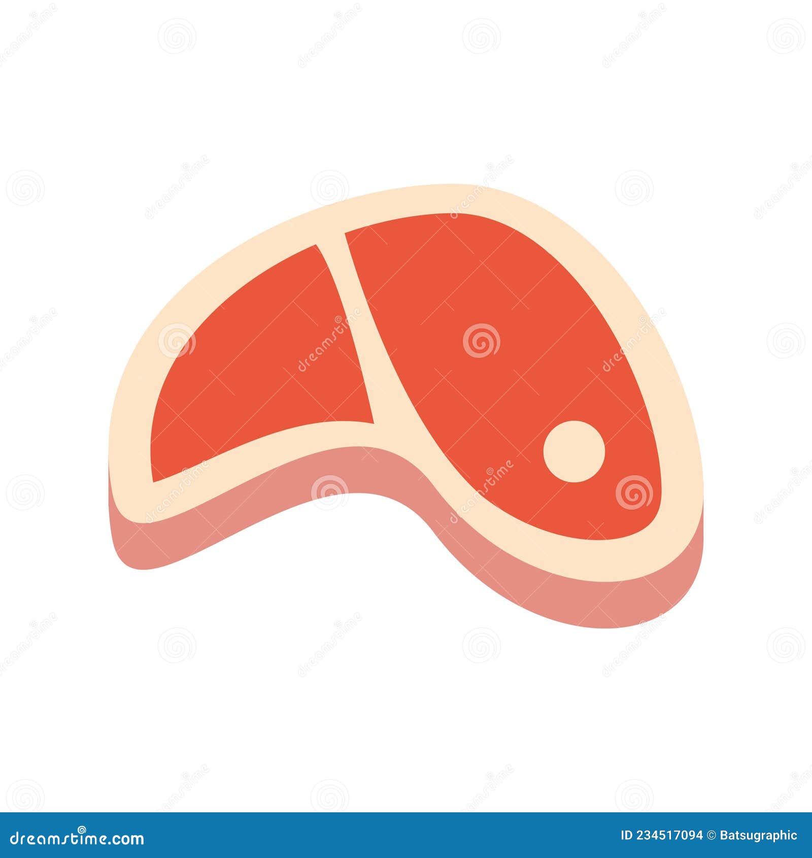 Meat Flat Clipart Vector Illustration Stock Vector - Illustration of ...