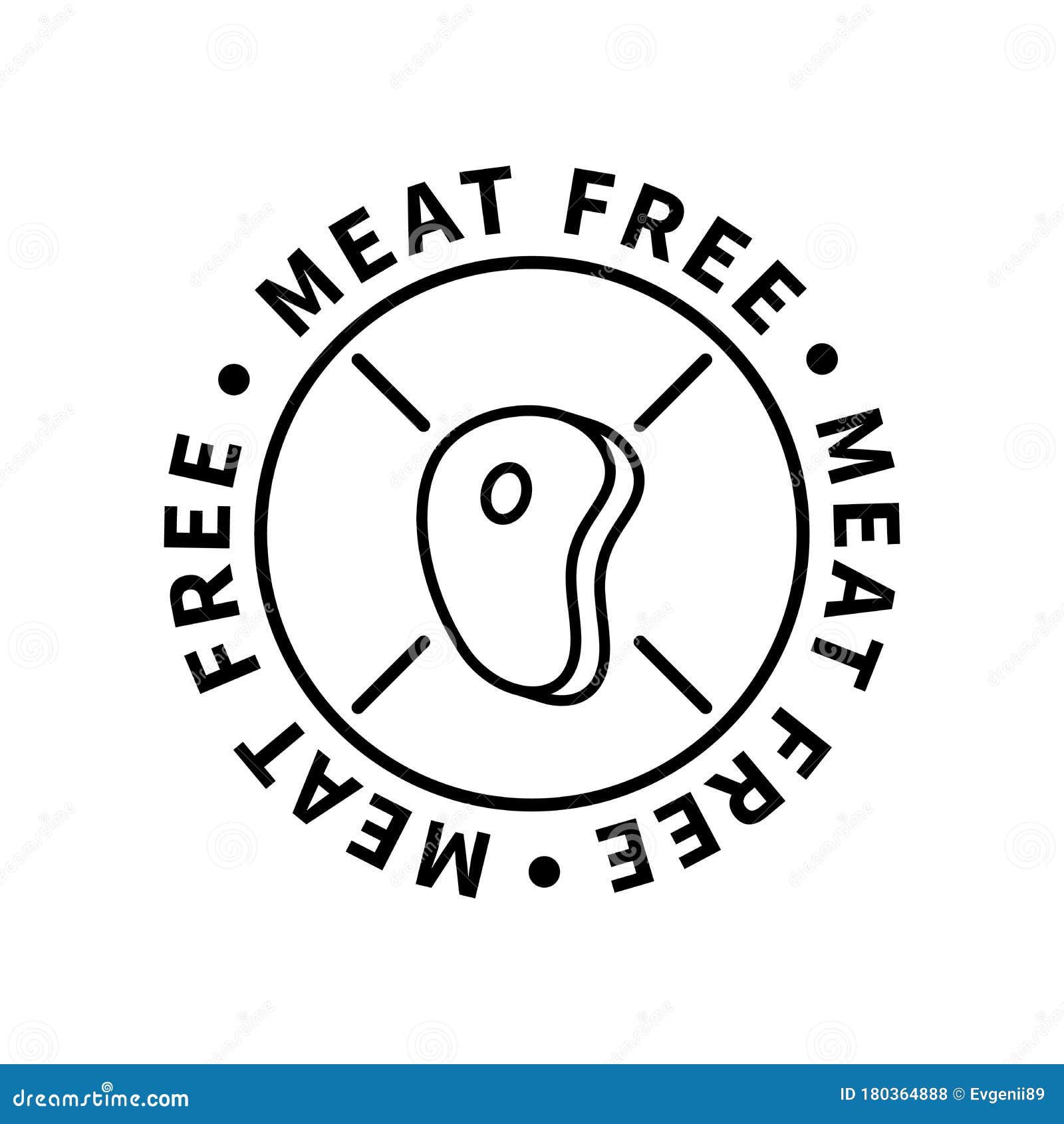 Meat Free Simple Icon, Modern Design Element on White Stock ...