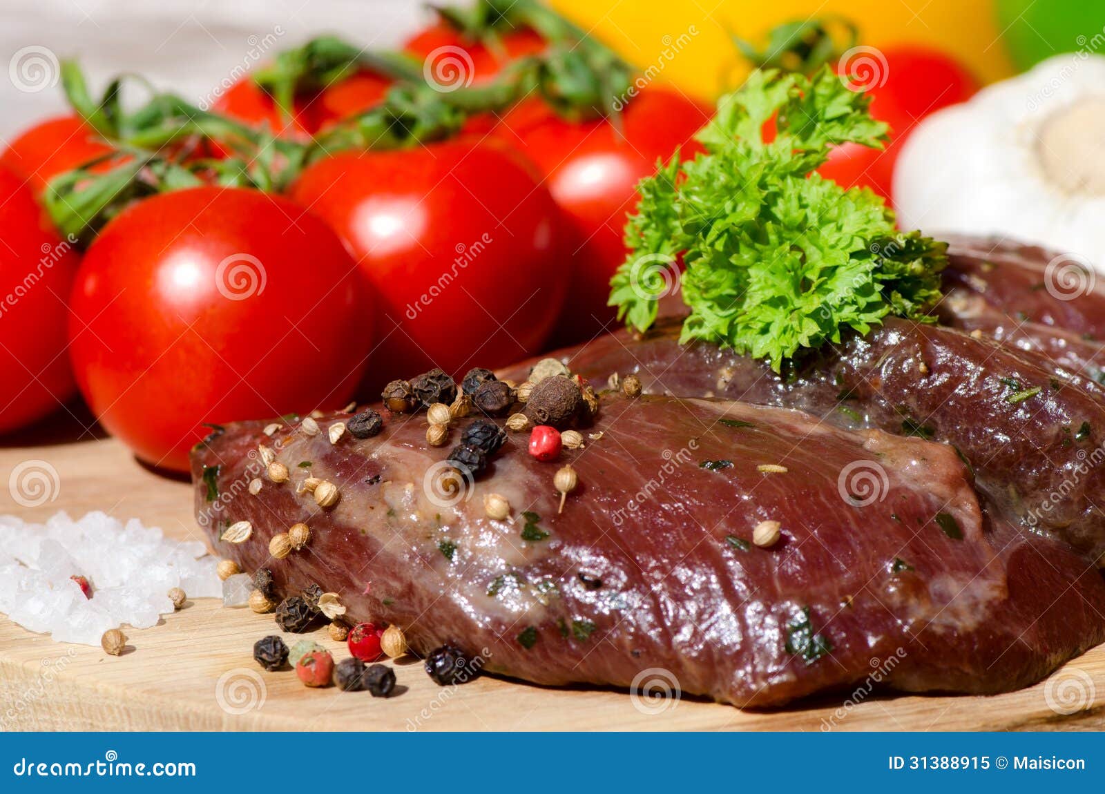 Meat with Fresh Vegetables. Stock Image - Image of fresh, butchery ...