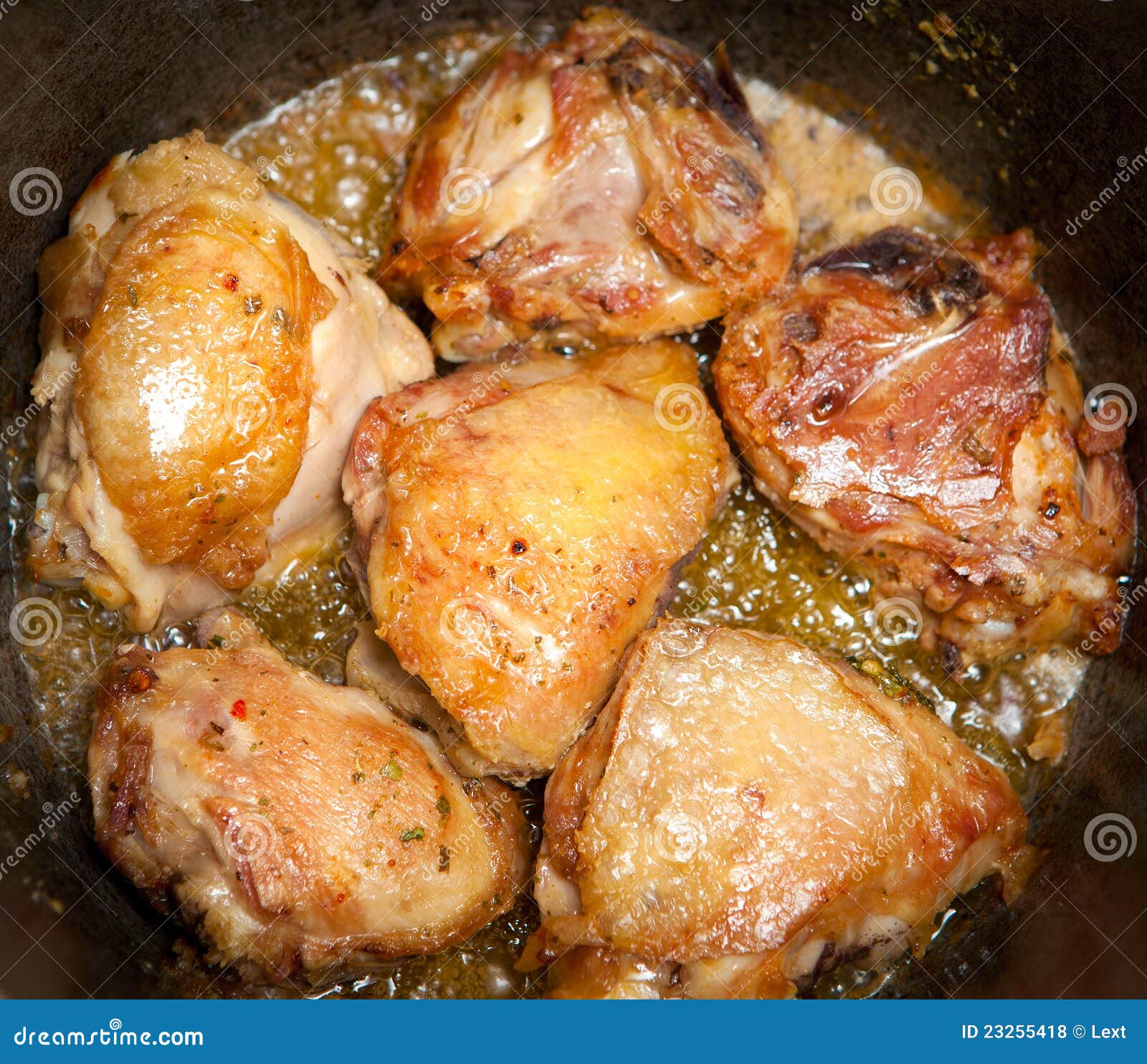 Meat is Fried in a Copper with Spices Stock Photo - Image of food, body ...
