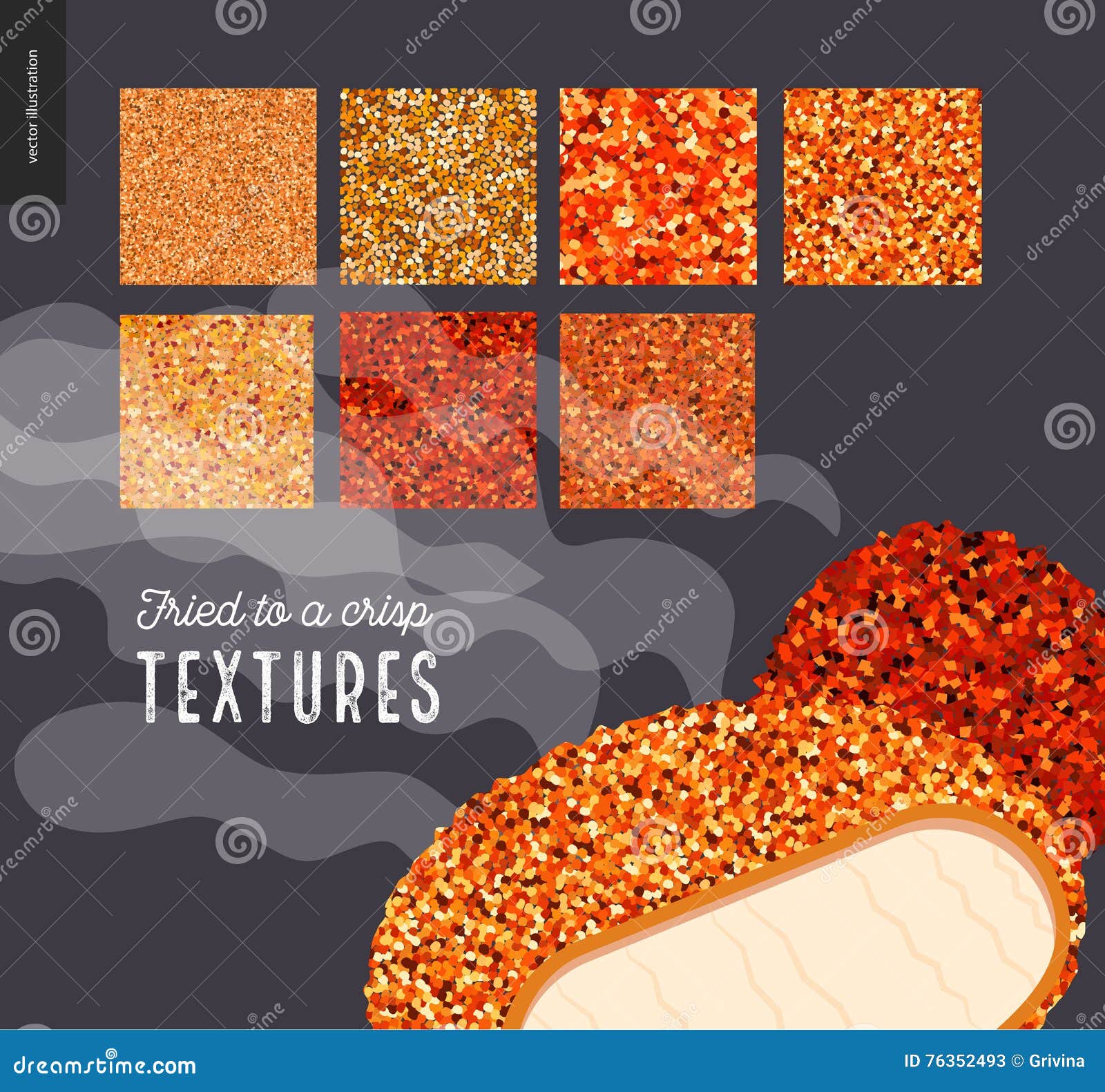 Meat Fried Texture Patterns Stock Vector - Illustration of barbecued ...