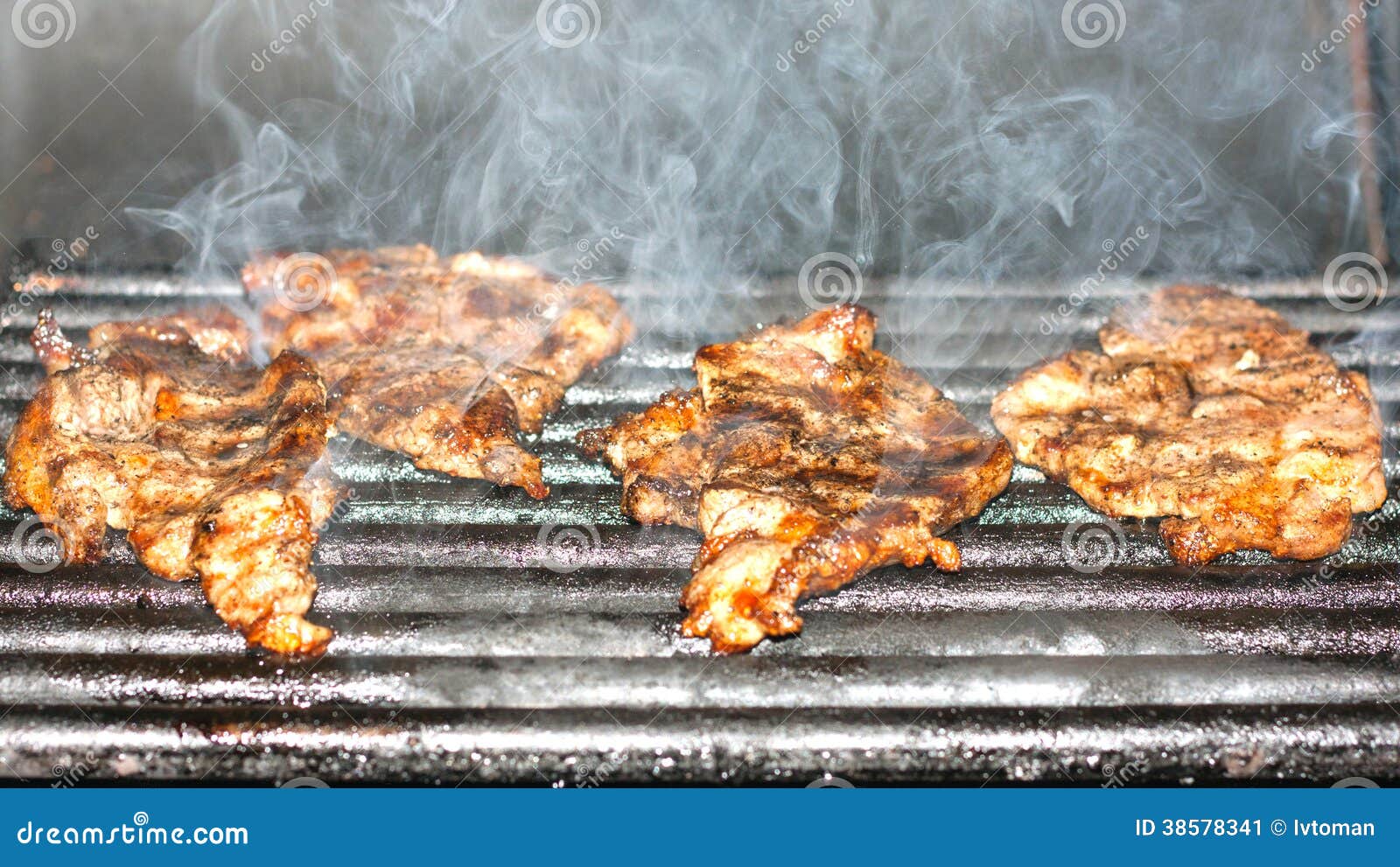 Meat on a gril stock image. Image of meat, camp, grill - 38578341