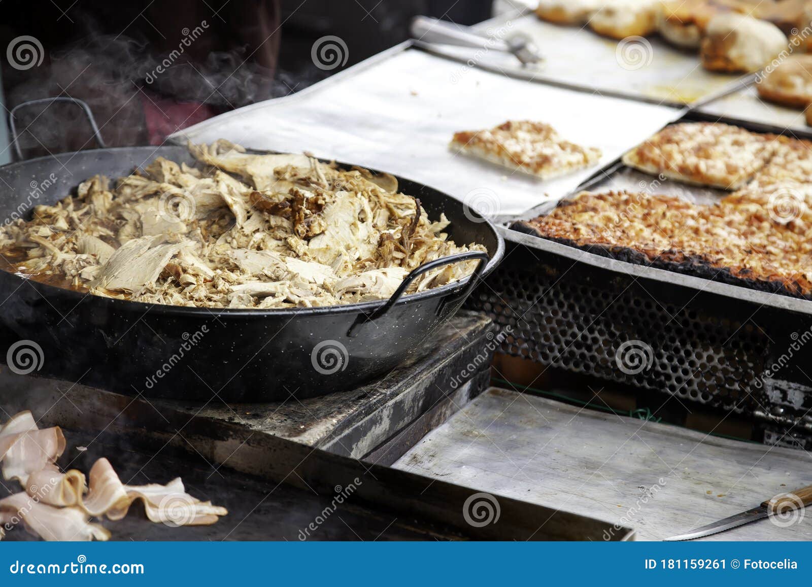 Meat on the gril stock image. Image of roast, grill - 181159261
