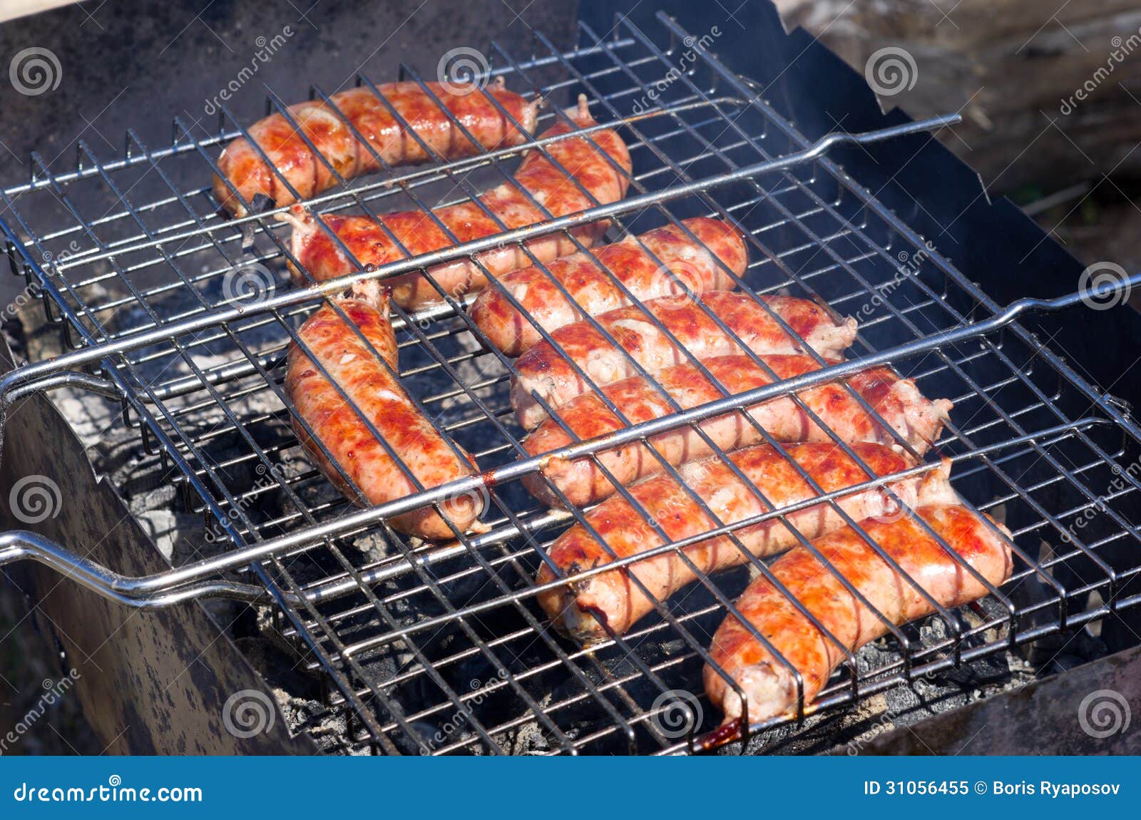 Meat on the Grill for a Barbecue Stock Image - Image of meal, flame ...
