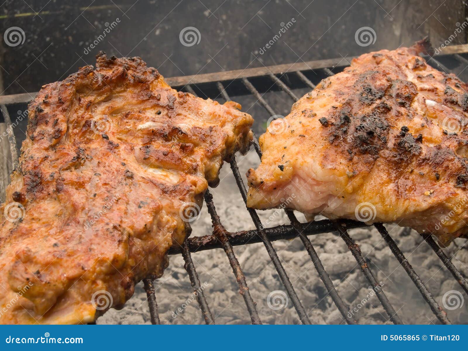 Meat Grill On A Grate Picture. Image: 5065865
