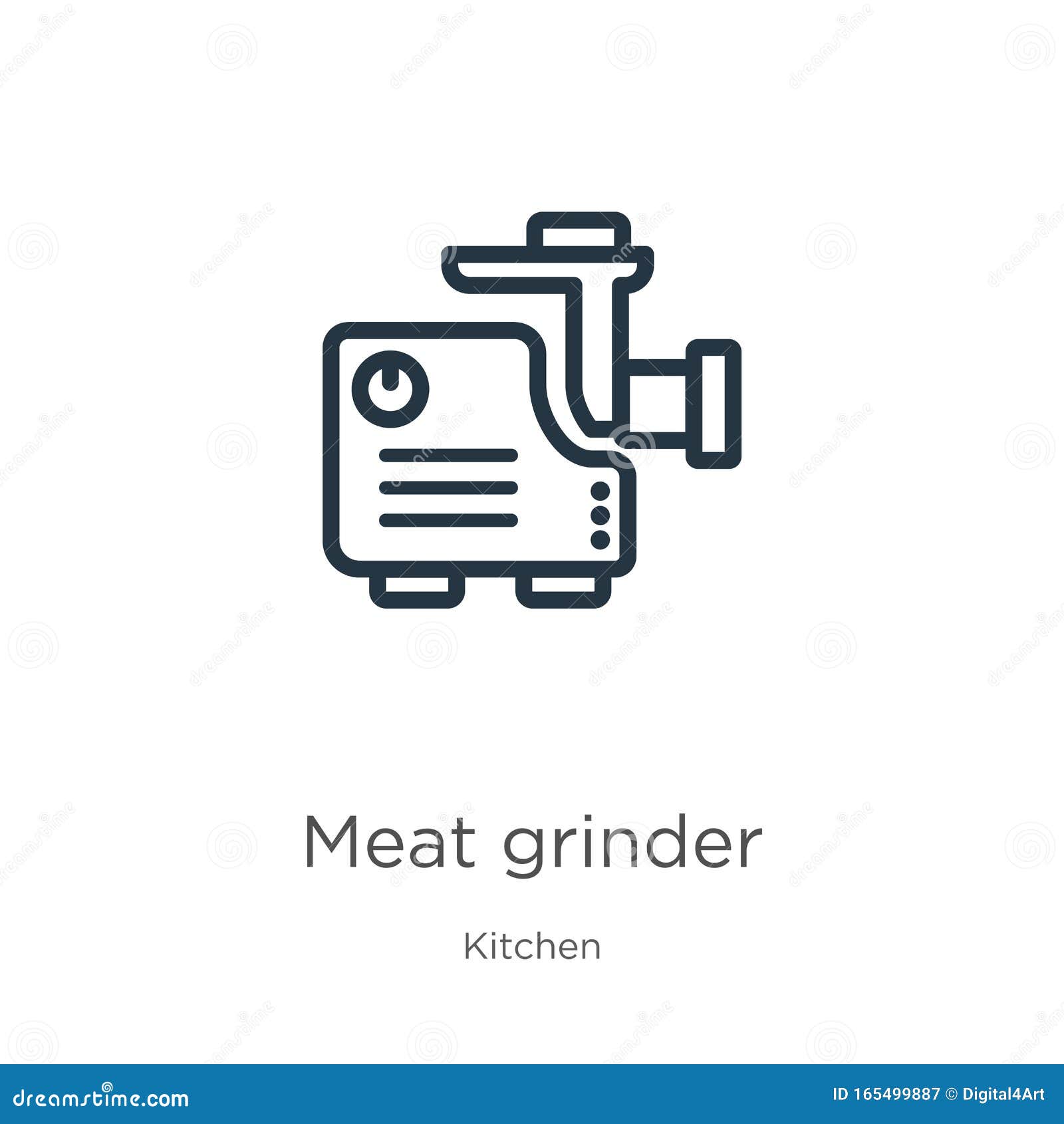 Meat Grinder Icon. Thin Linear Meat Grinder Outline Icon Isolated on ...