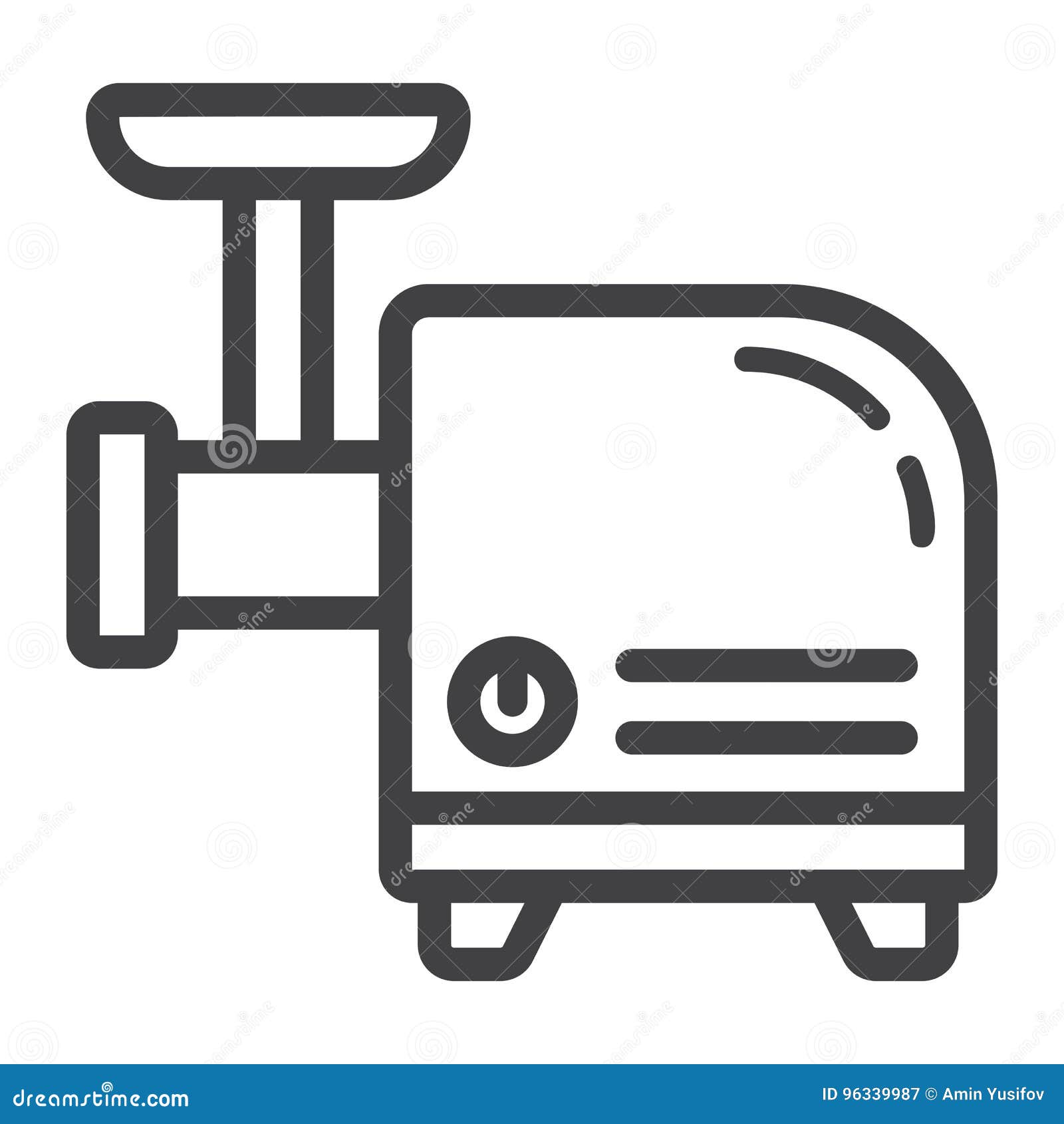 Meat Grinder Line Icon, Household Appliance Stock Vector - Illustration ...