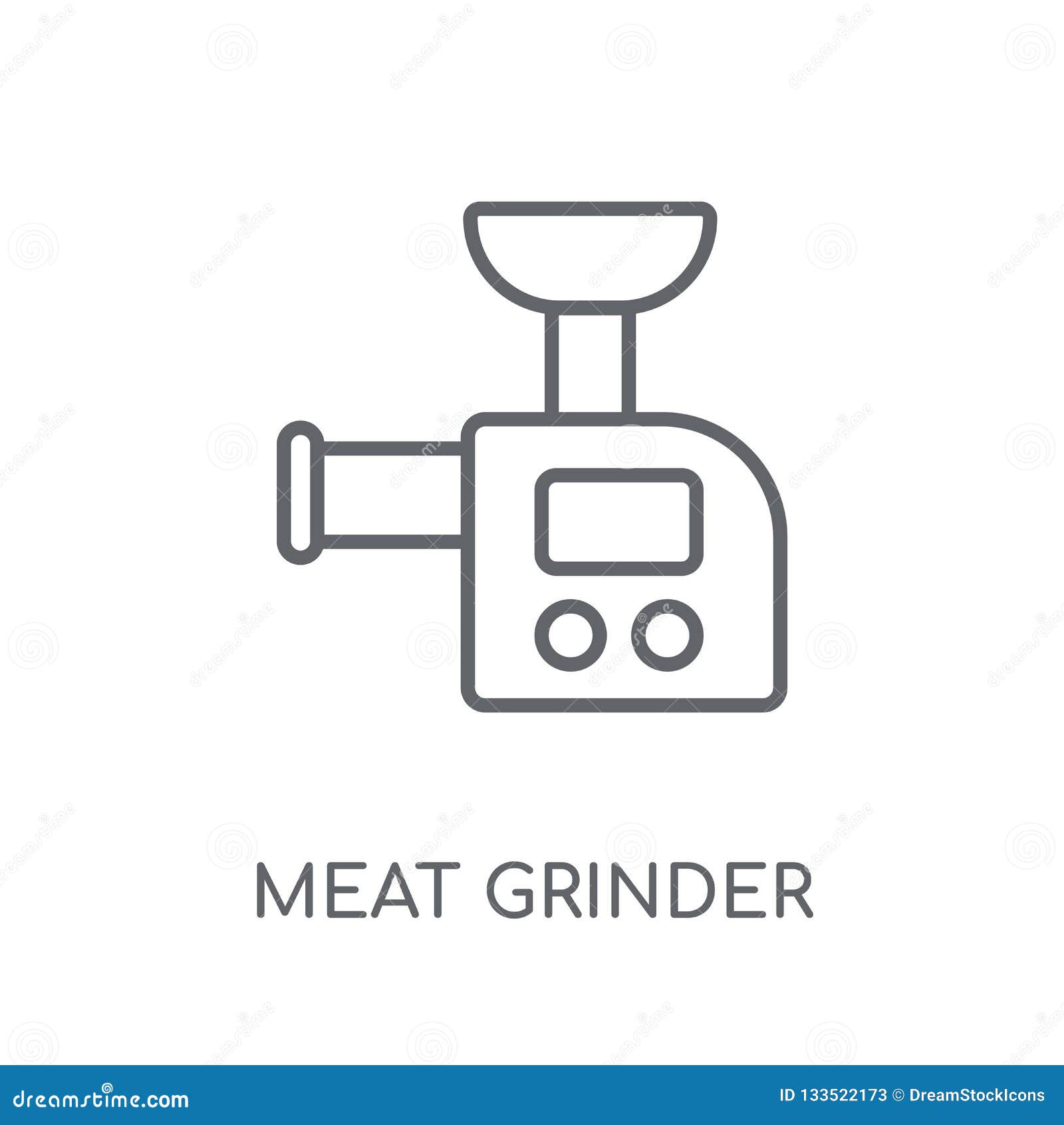 Meat Grinder Linear Icon. Modern Outline Meat Grinder Logo Conce Stock ...
