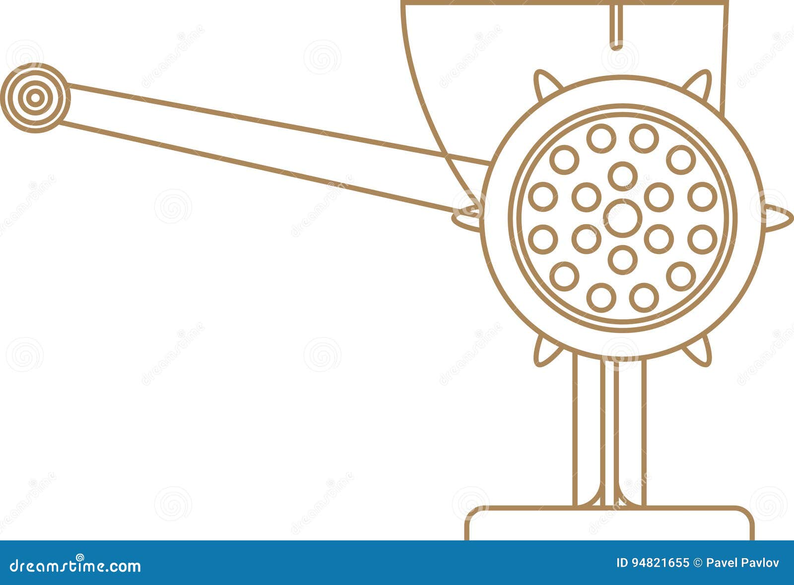 Meat grinder. stock vector. Illustration of kitchenware - 94821655