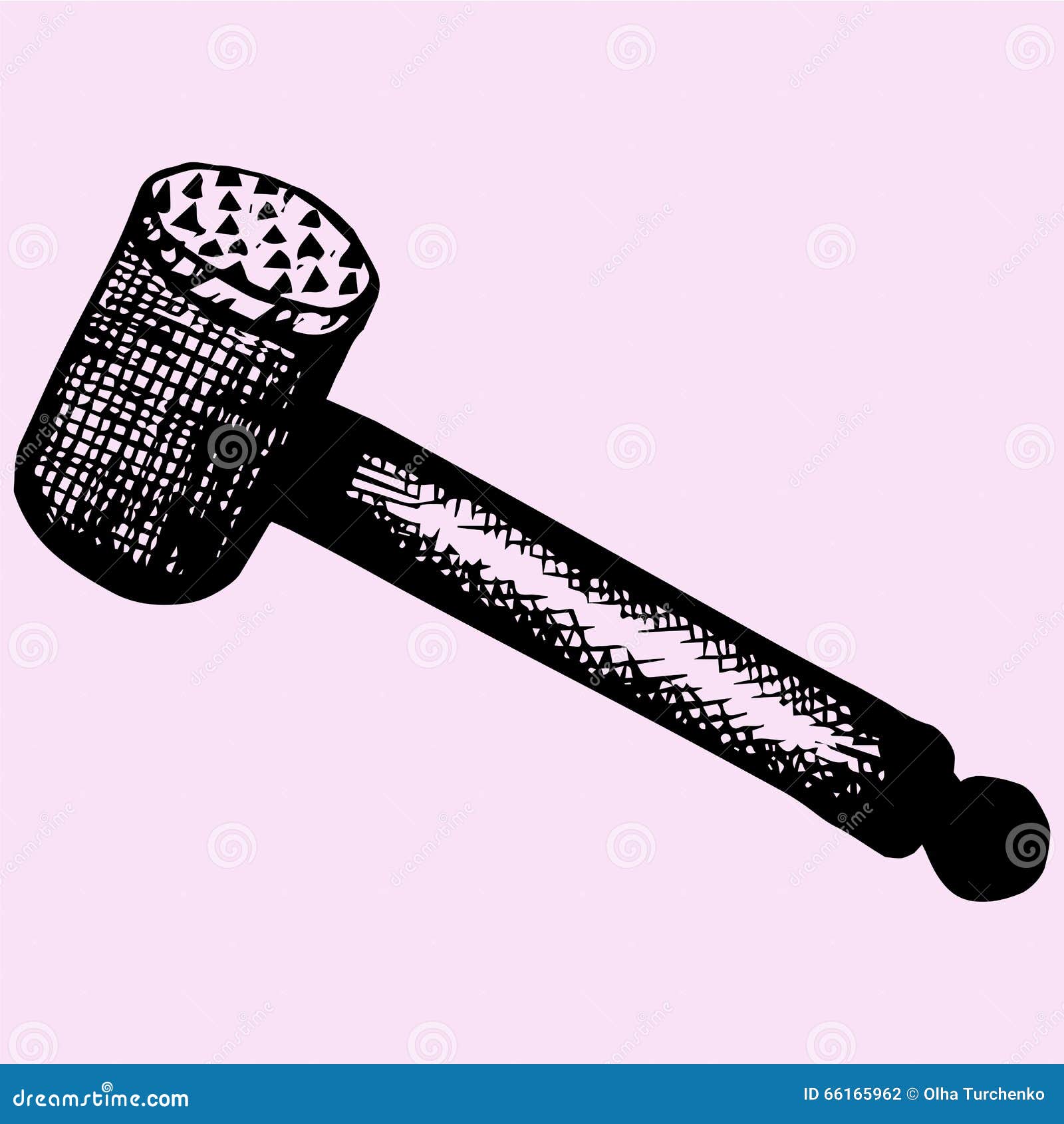 Meat hammer stock vector. Illustration of doodle, appliance - 66165962