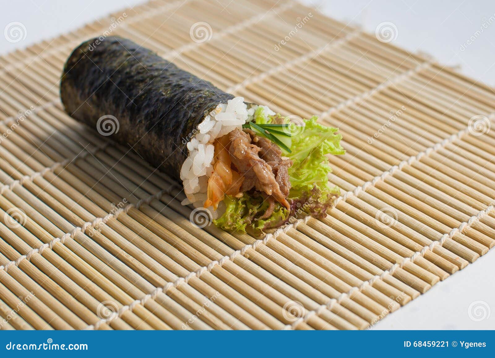 Meat Hand Roll Temaki stock image. Image of delicious - 68459221