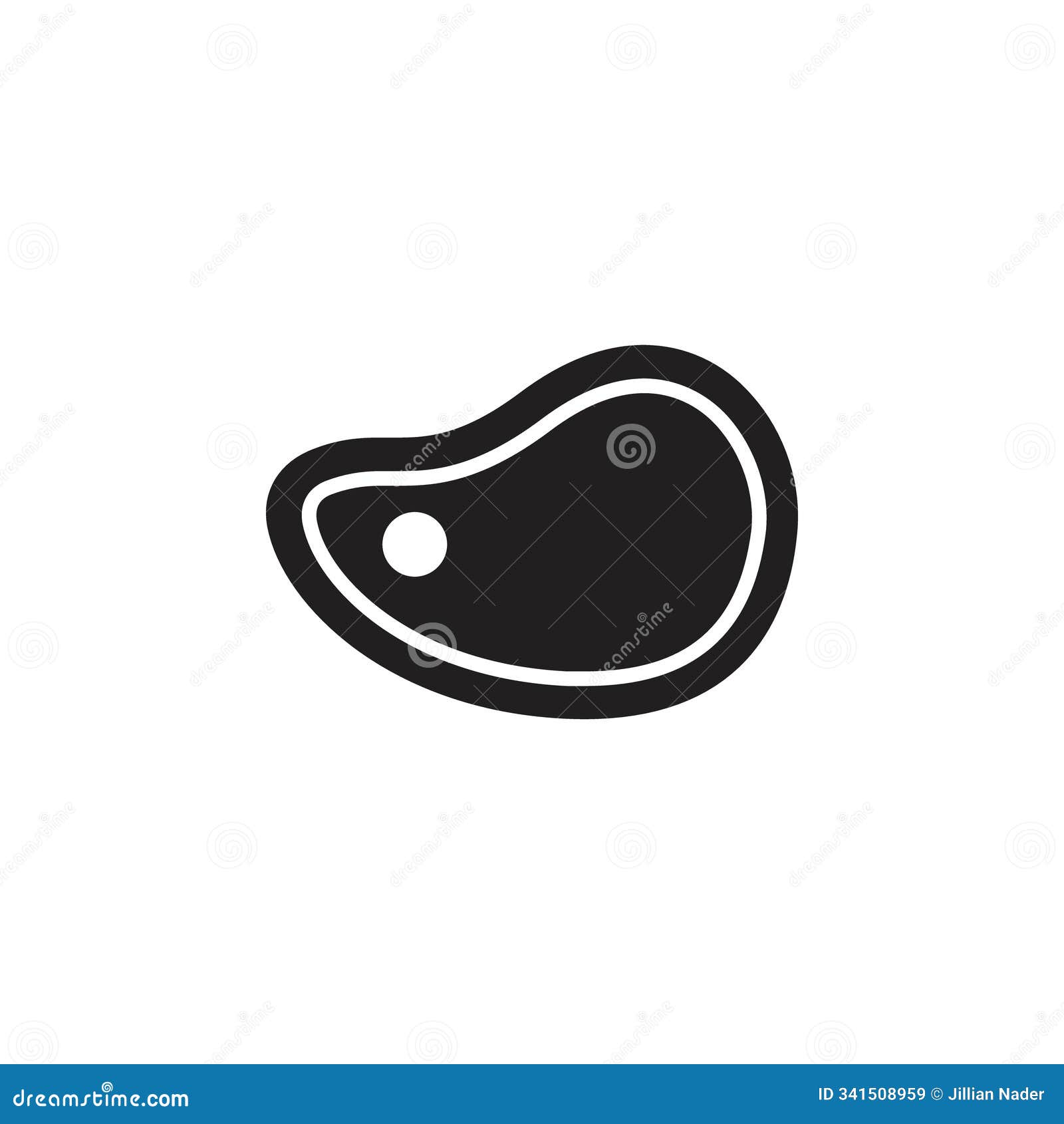 Meat Icon Flat Line Illustration Stock Illustration - Illustration of ...