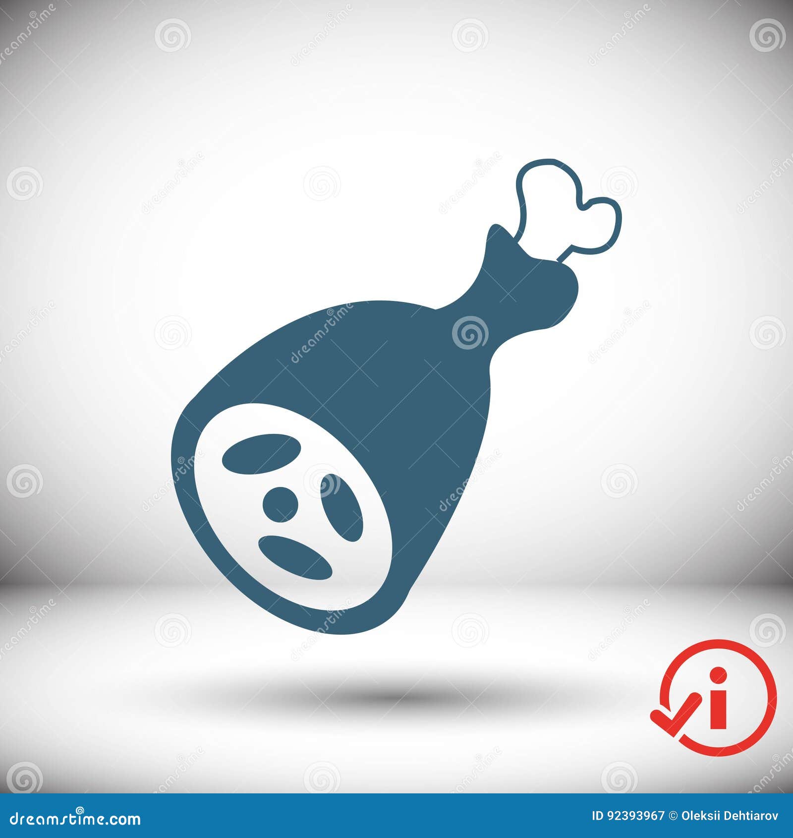 Meat Icon Stock Vector Illustration Flat Design Stock Vector ...