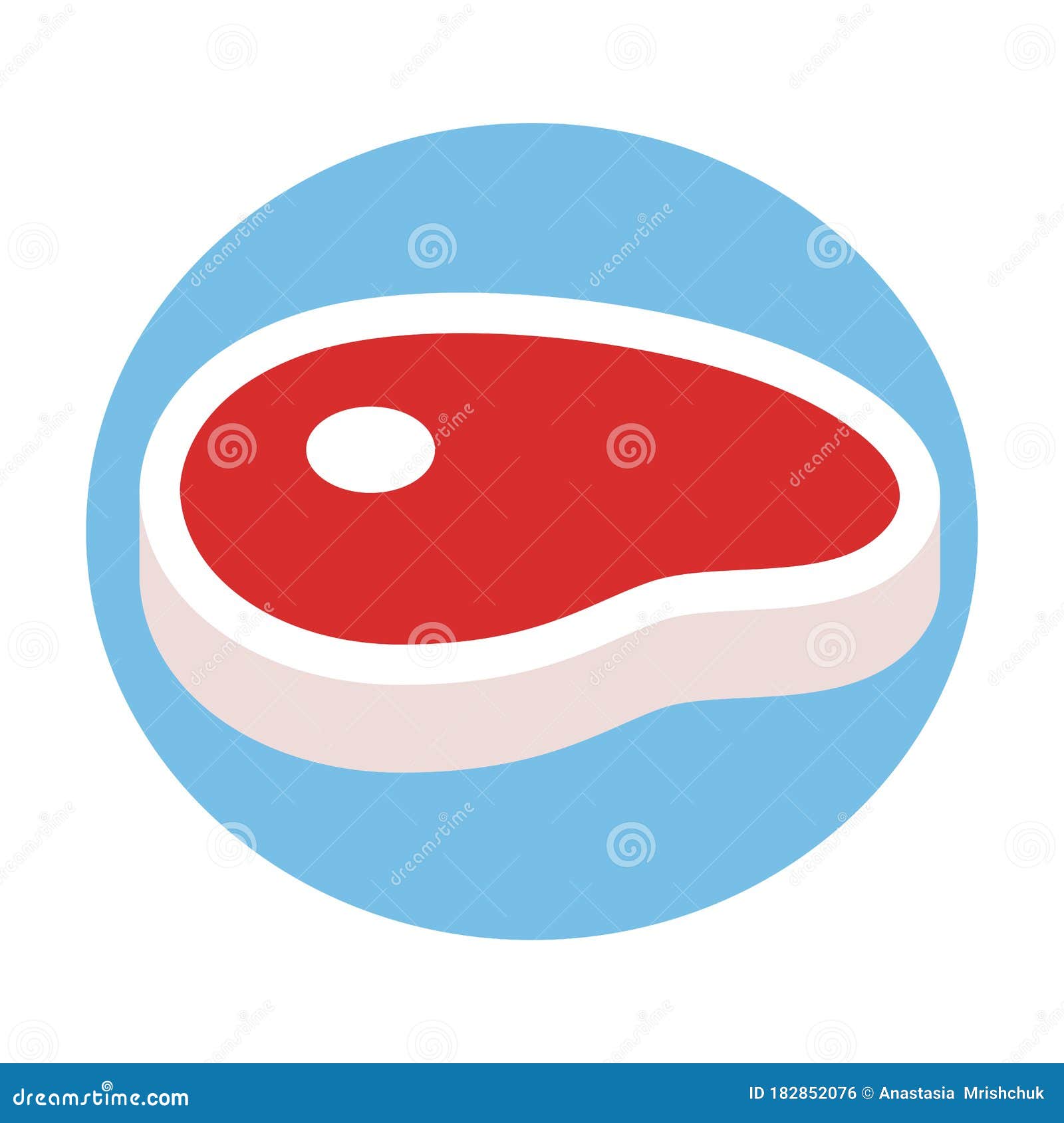 Meat Icon on White Background. Vector Illustration Stock Illustration ...